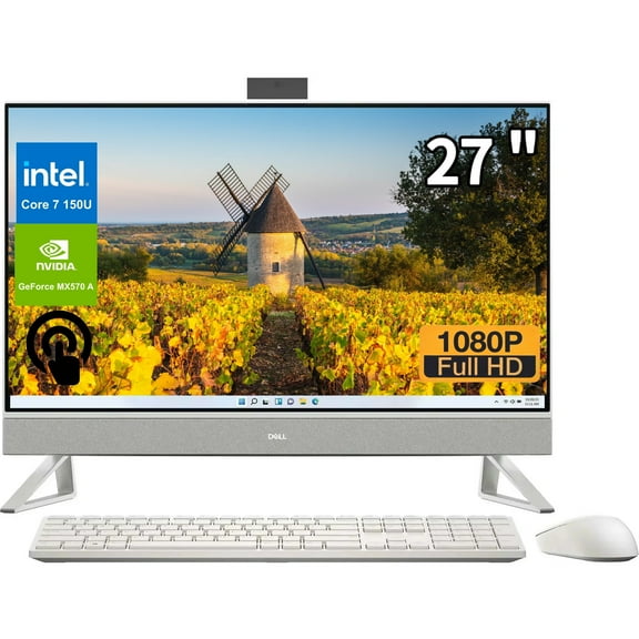 "HP 27"" Touch All-in-One Desktop PC, Intel i5-1235U, 8GB RAM, 1TB SSD ...