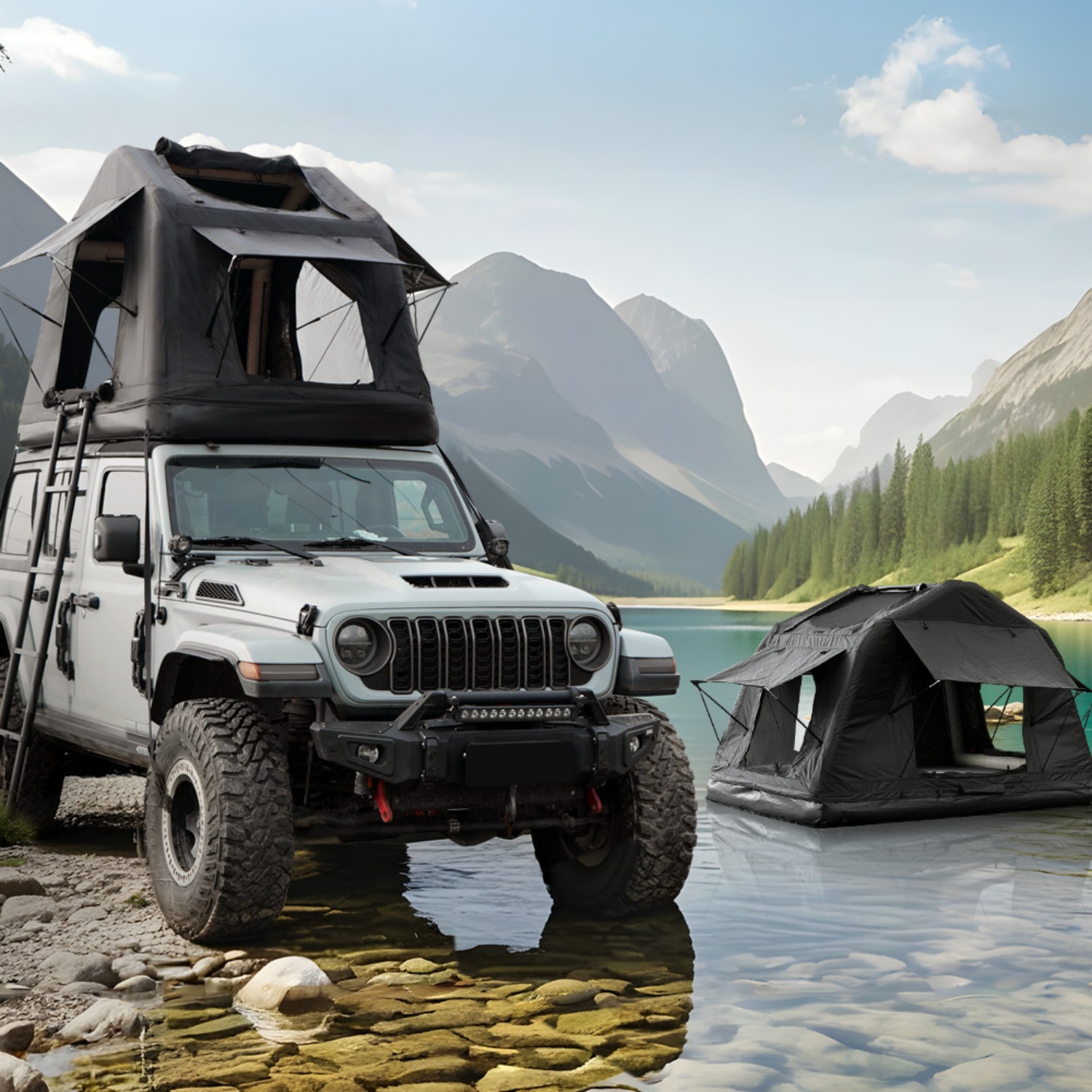 New Design 4x4 Offroad Car Roof Top Tent Amphibious Inflatable Tent ...