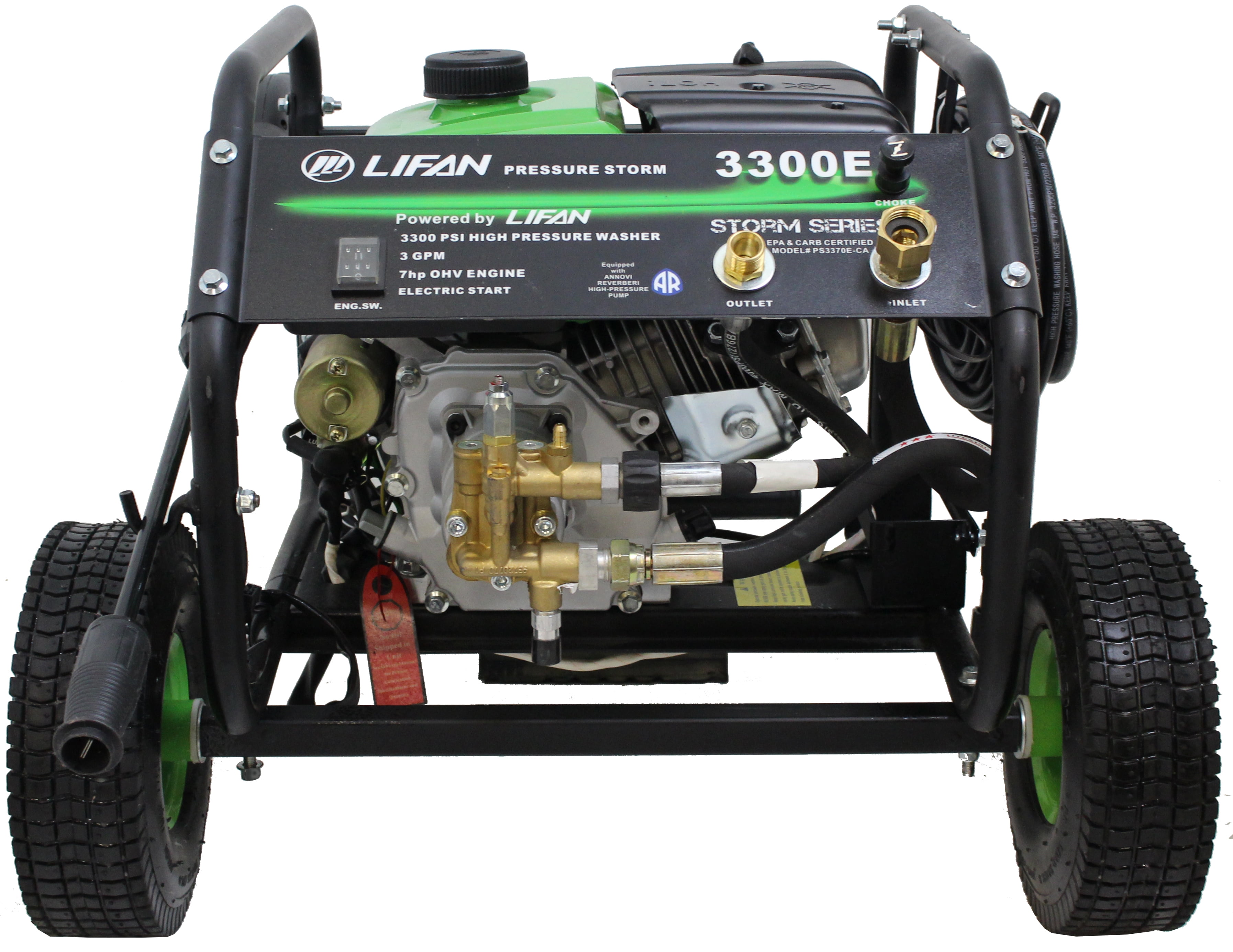 Electric Start Pressure Storm 3300-PSI 3 GPM Gas Power Washer with AR ...