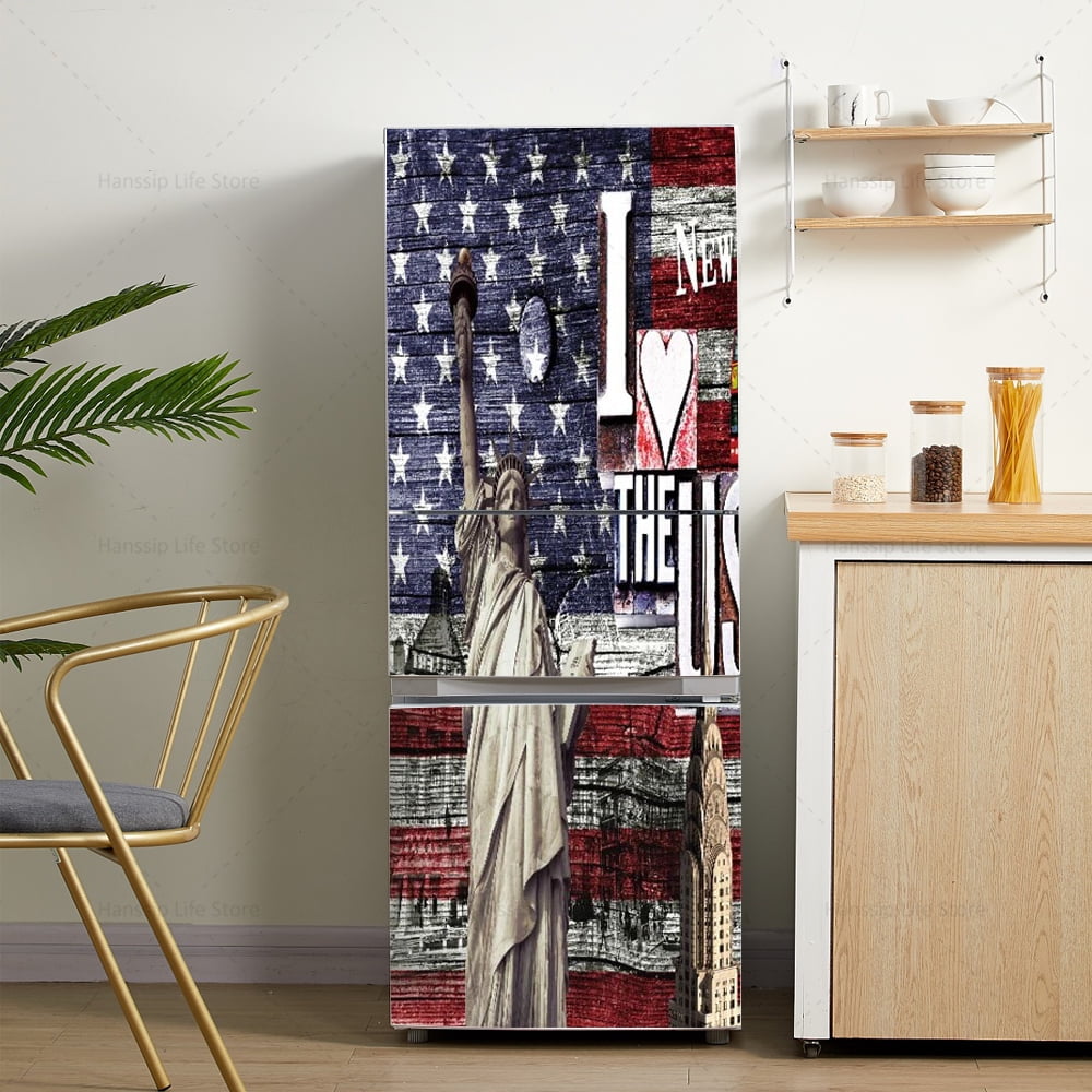 New Design Fridge Door Mural Sticker Wallpaper Waterproof PVC ...