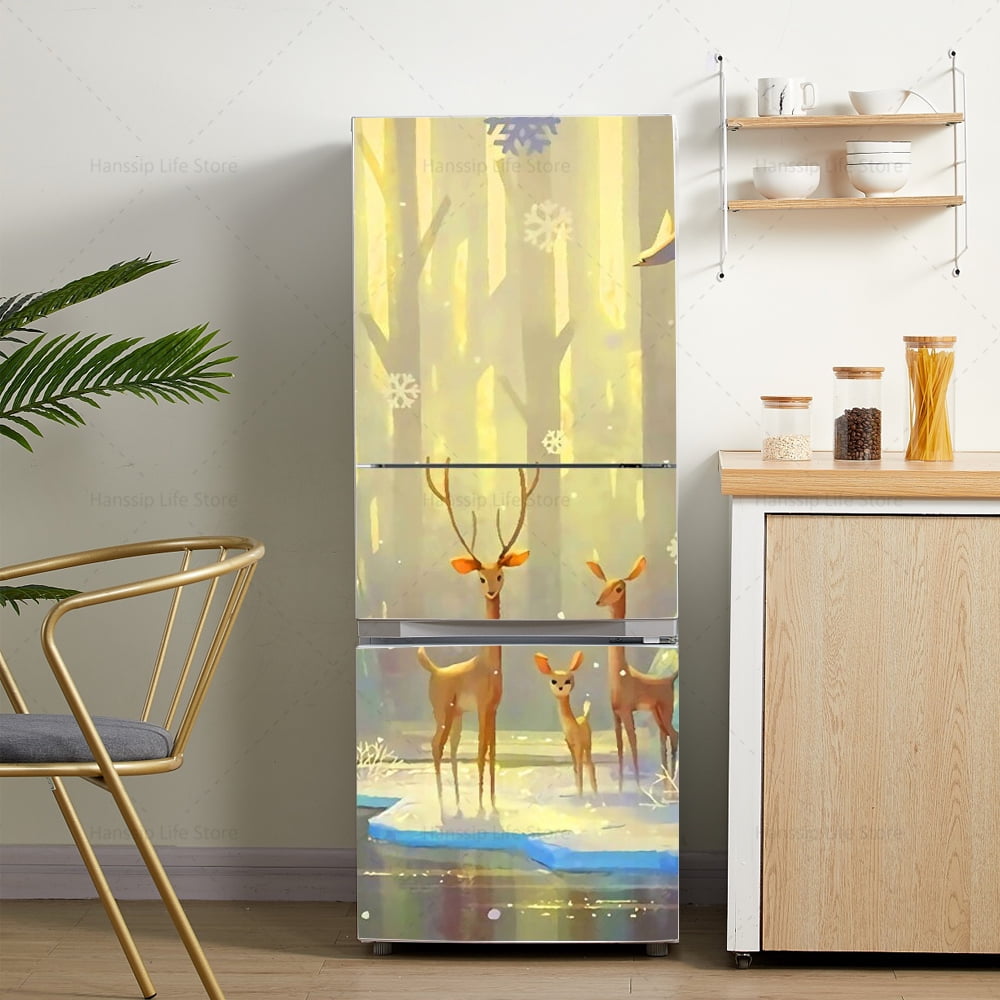 New Design Fridge Door Mural Sticker Wallpaper Waterproof PVC ...