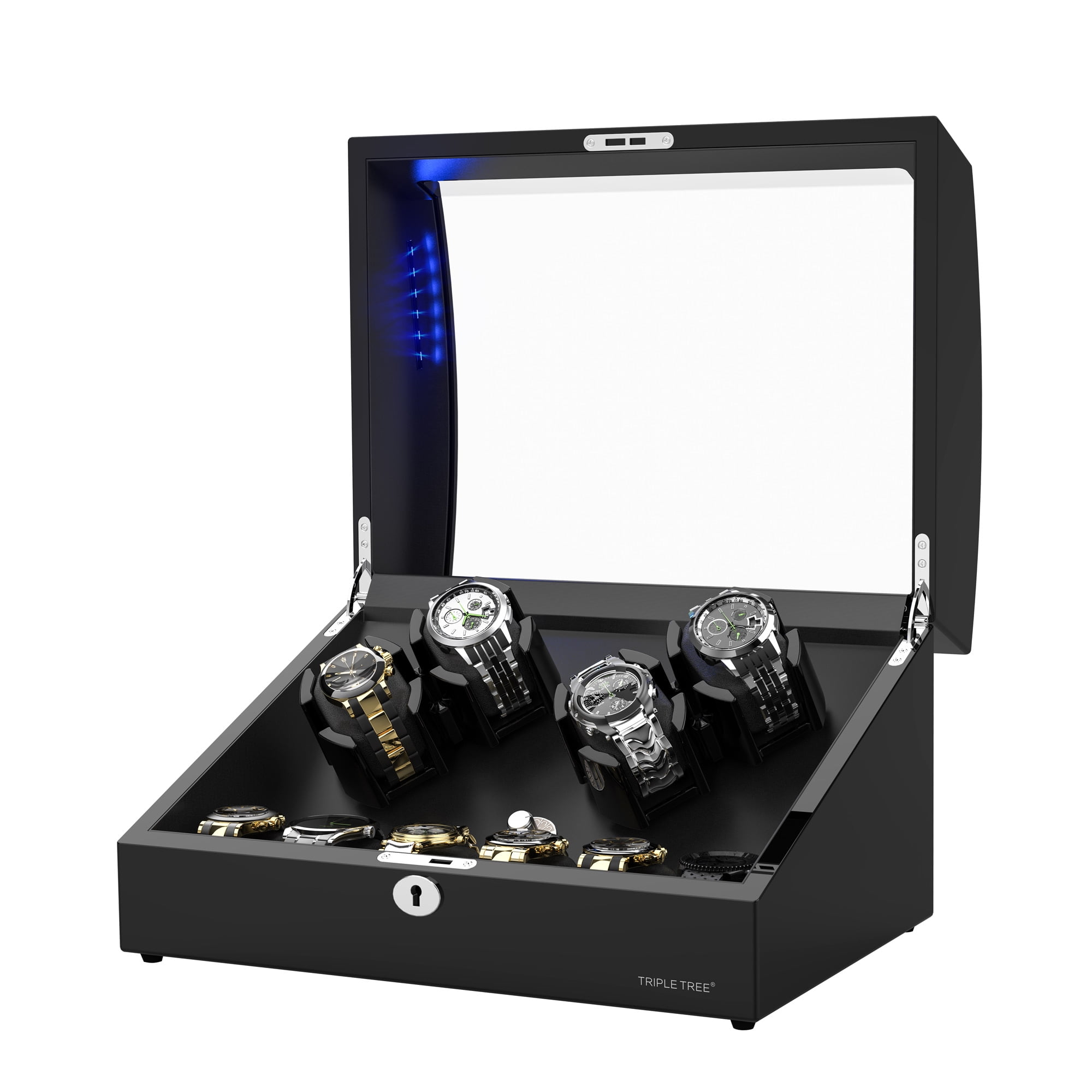 New Designed Watch Winder for 10 Automatic Watches,Built-in LED ...