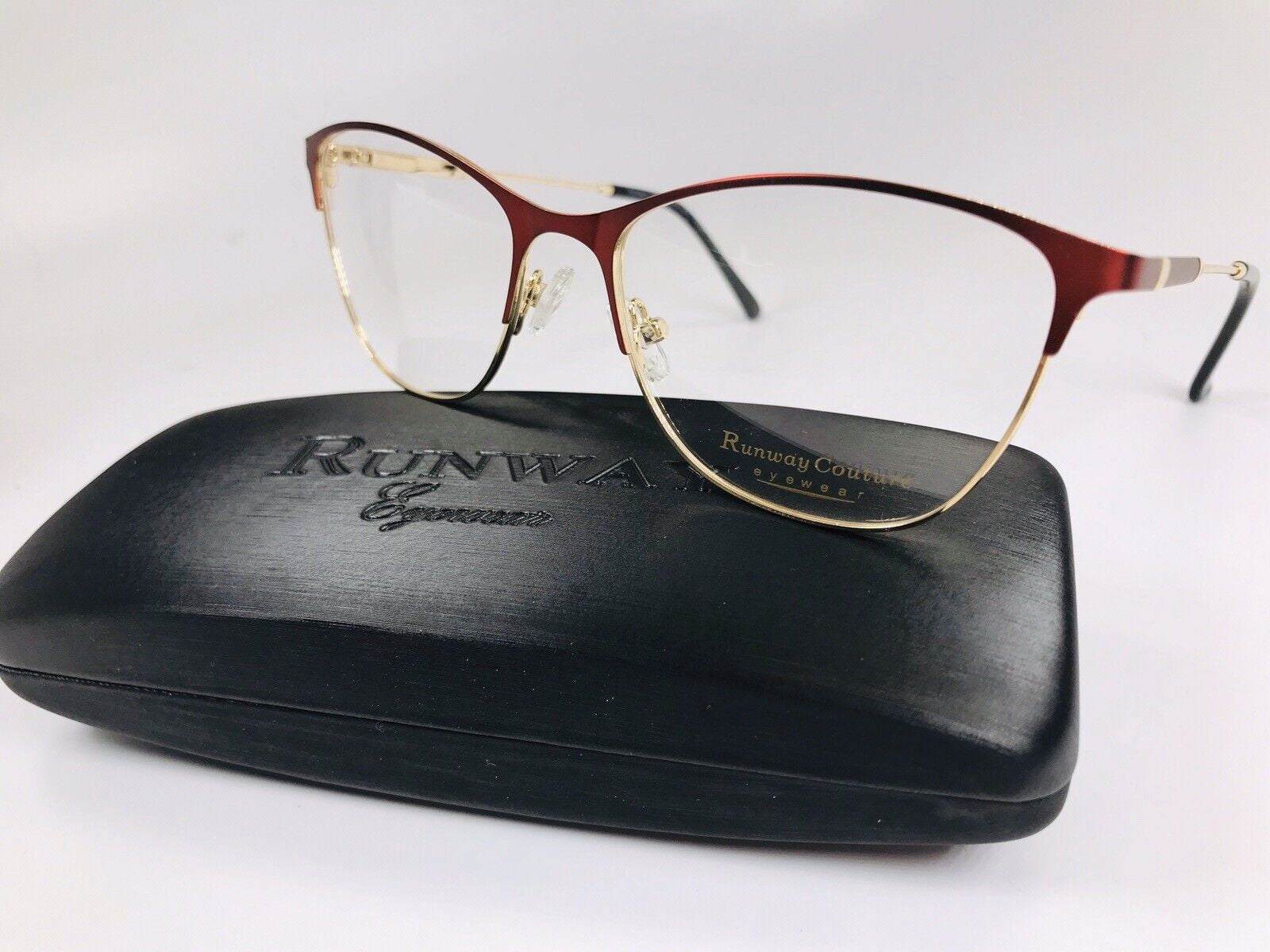 New Designer Inspired Runway Couture RCE-295 Wine & Gold Eyeglasses ...