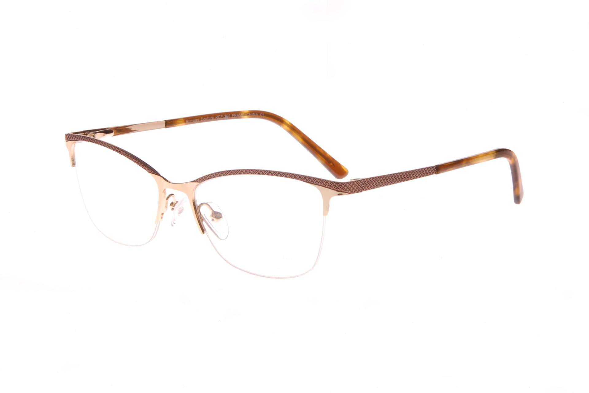 New Designer Inspired Runway Couture RCE-296 Brown & Gold Eyeglasses ...