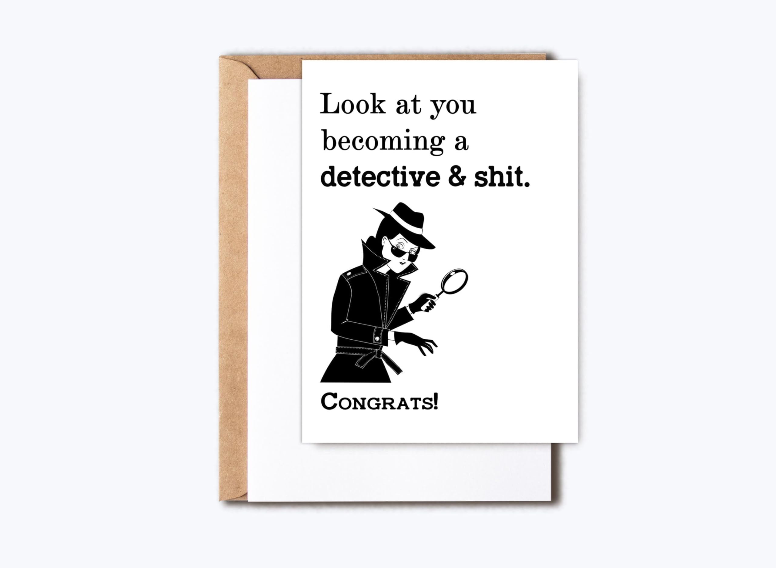 New Detective Graduation Card - Graduation Detective Greeting Card ...