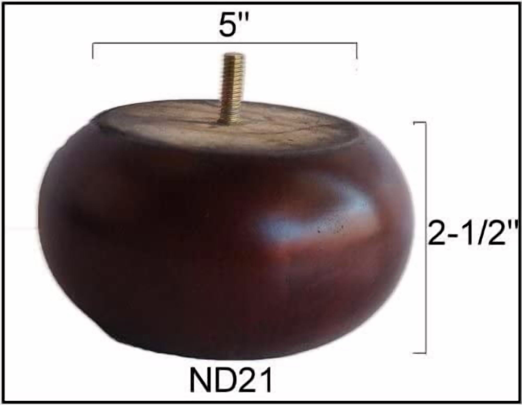New Dimension Bun Feet Replacement Wood Furniture Legs, A Set of 4 ...