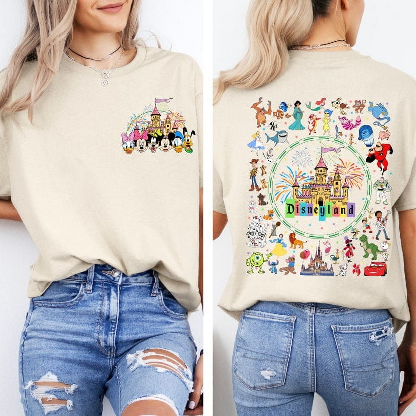 New Disney Castle Magical Characters Mickey and Friends Shirt, Disney ...
