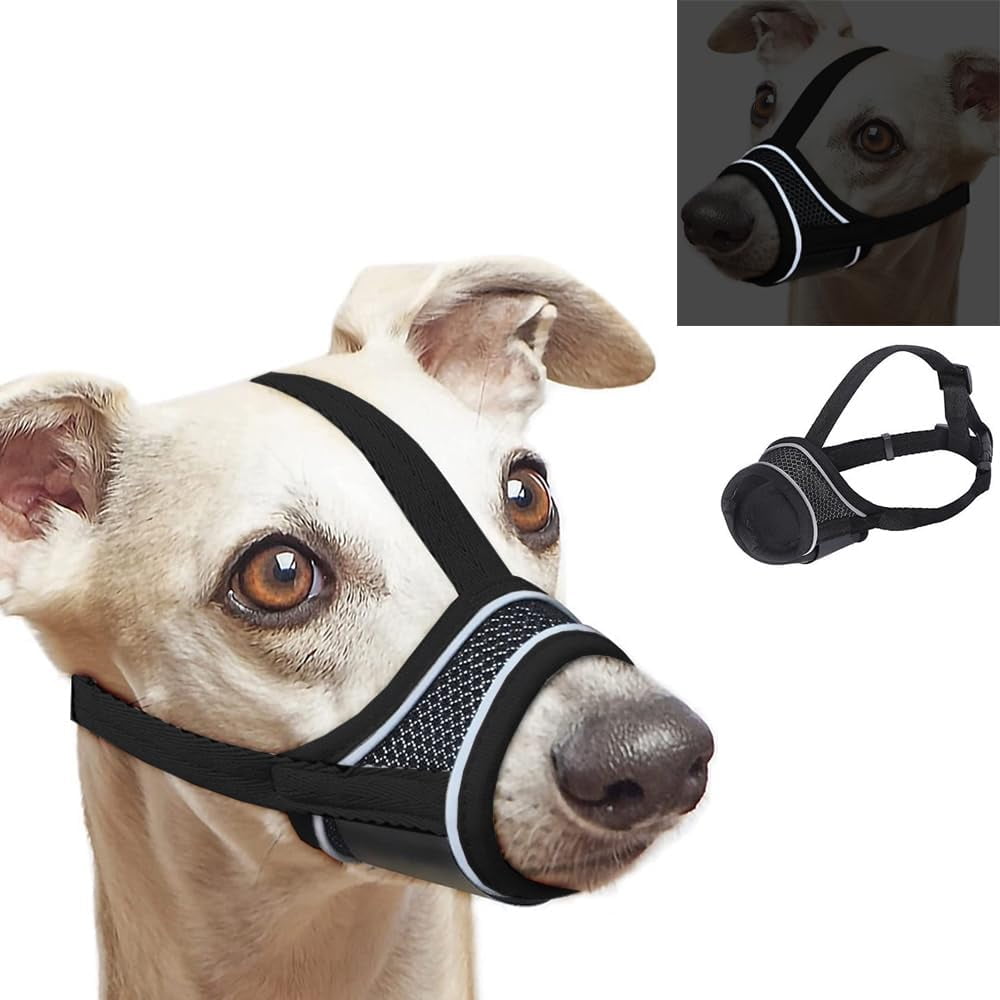 New Dog Muzzle, Breathable Drinkable Mesh Muzzle for Dogs,Anti Biting ...