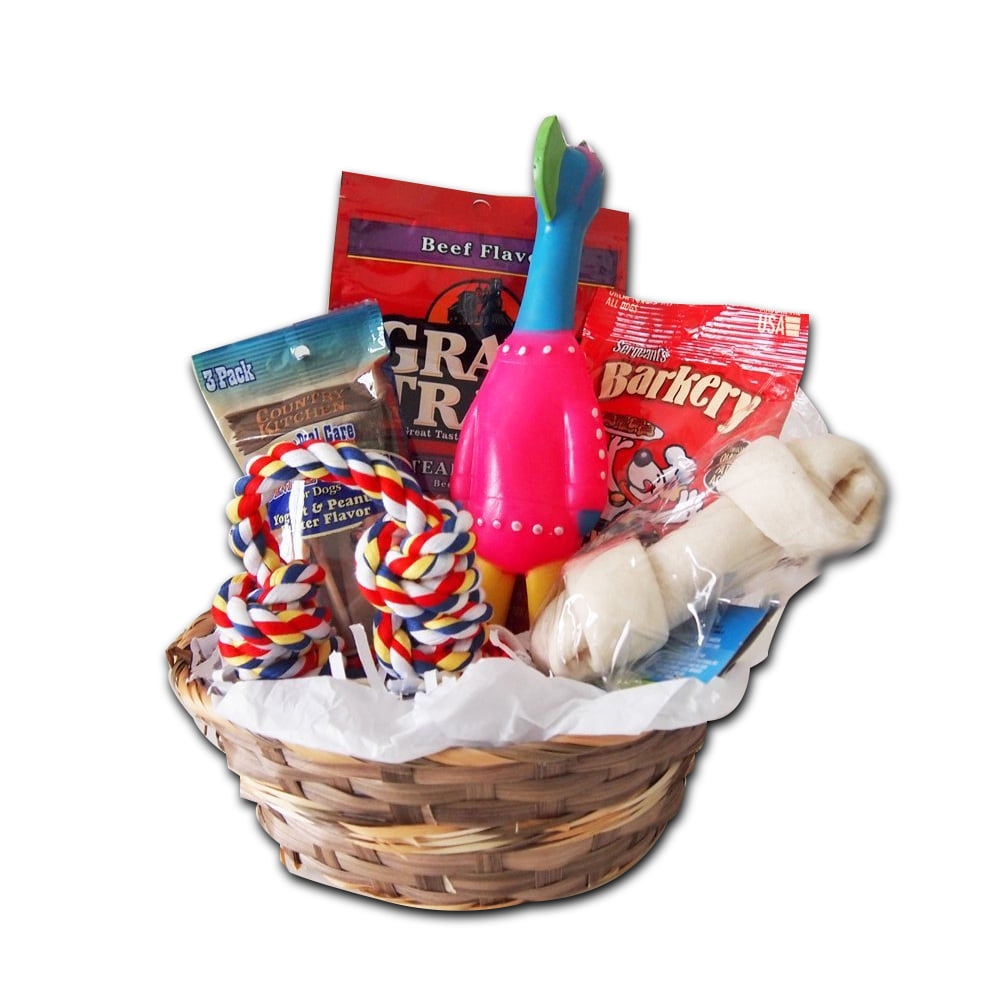 New Dog Treat Gift Box Basket Crew Toys Package - Walmart.com