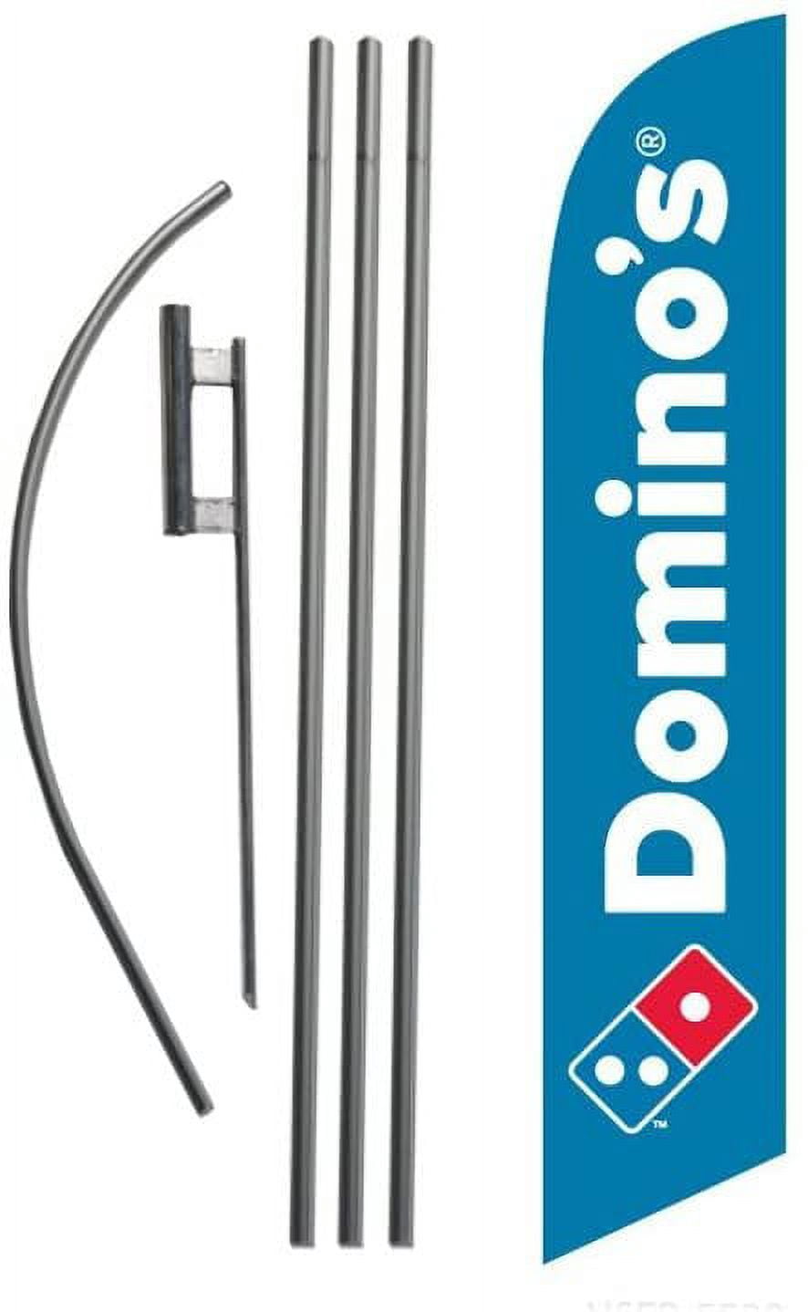 New Domino's Pizza 15ft Feather Banner Swooper Flag Kit - INCLUDES 15FT ...