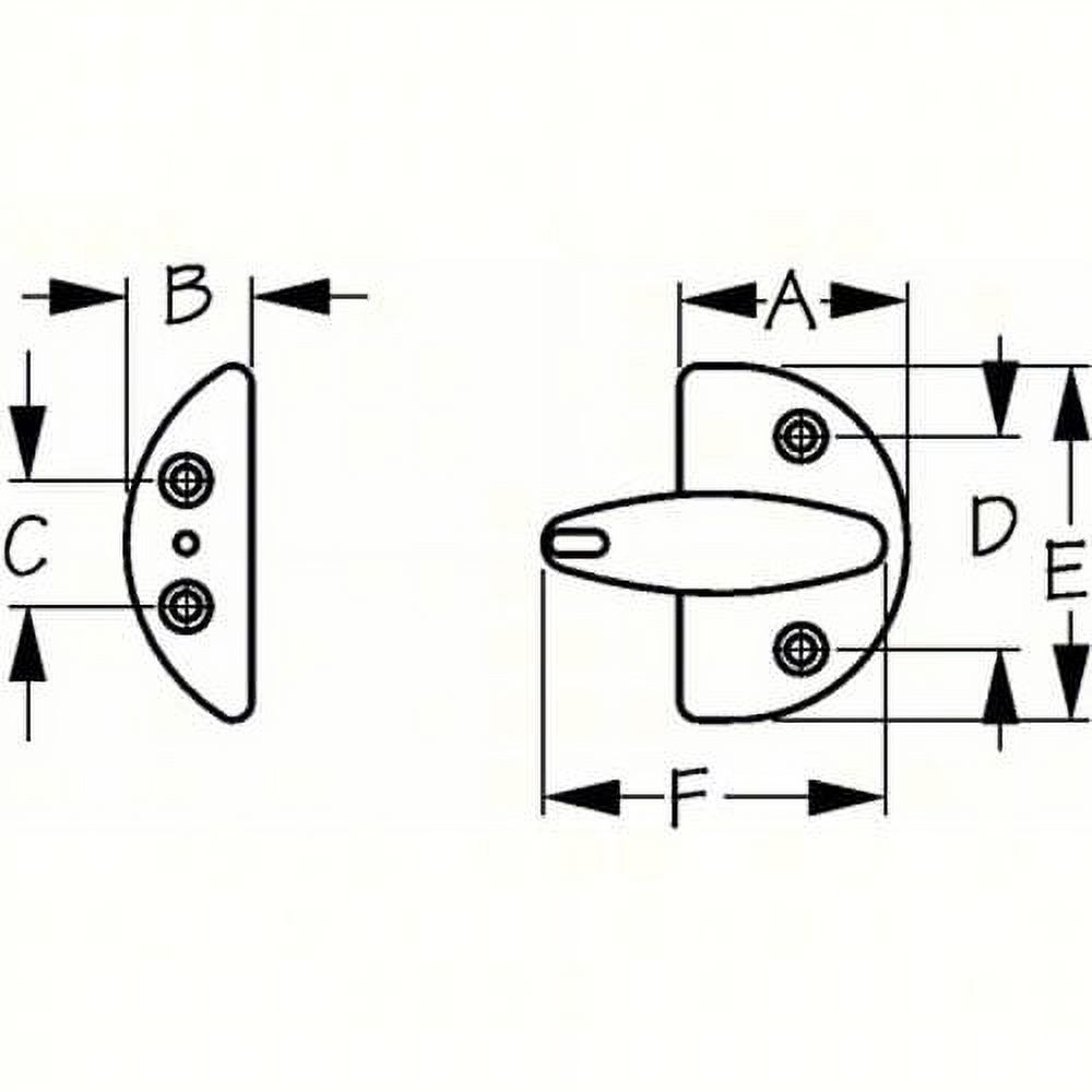 New Door Button sea-dog Line 221670 1-3/8" x 3/4" x C 3/4" D 1-1/4" E 2 ...