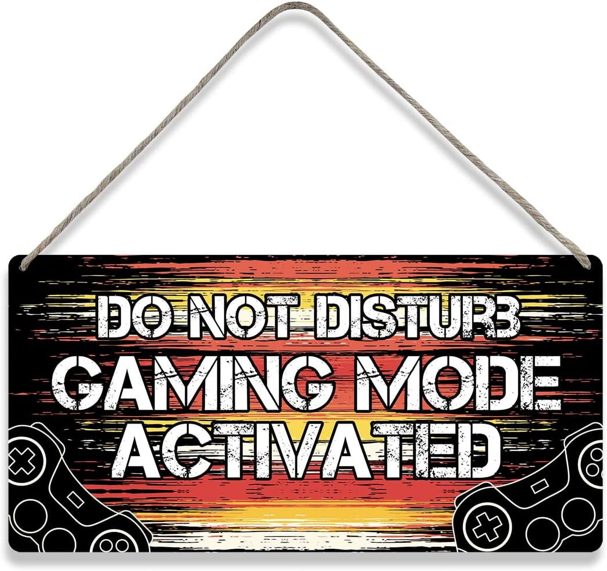New Door Sign 10x5 Inch, Funny Do Not Disturb Gamer Quote Sayings ...