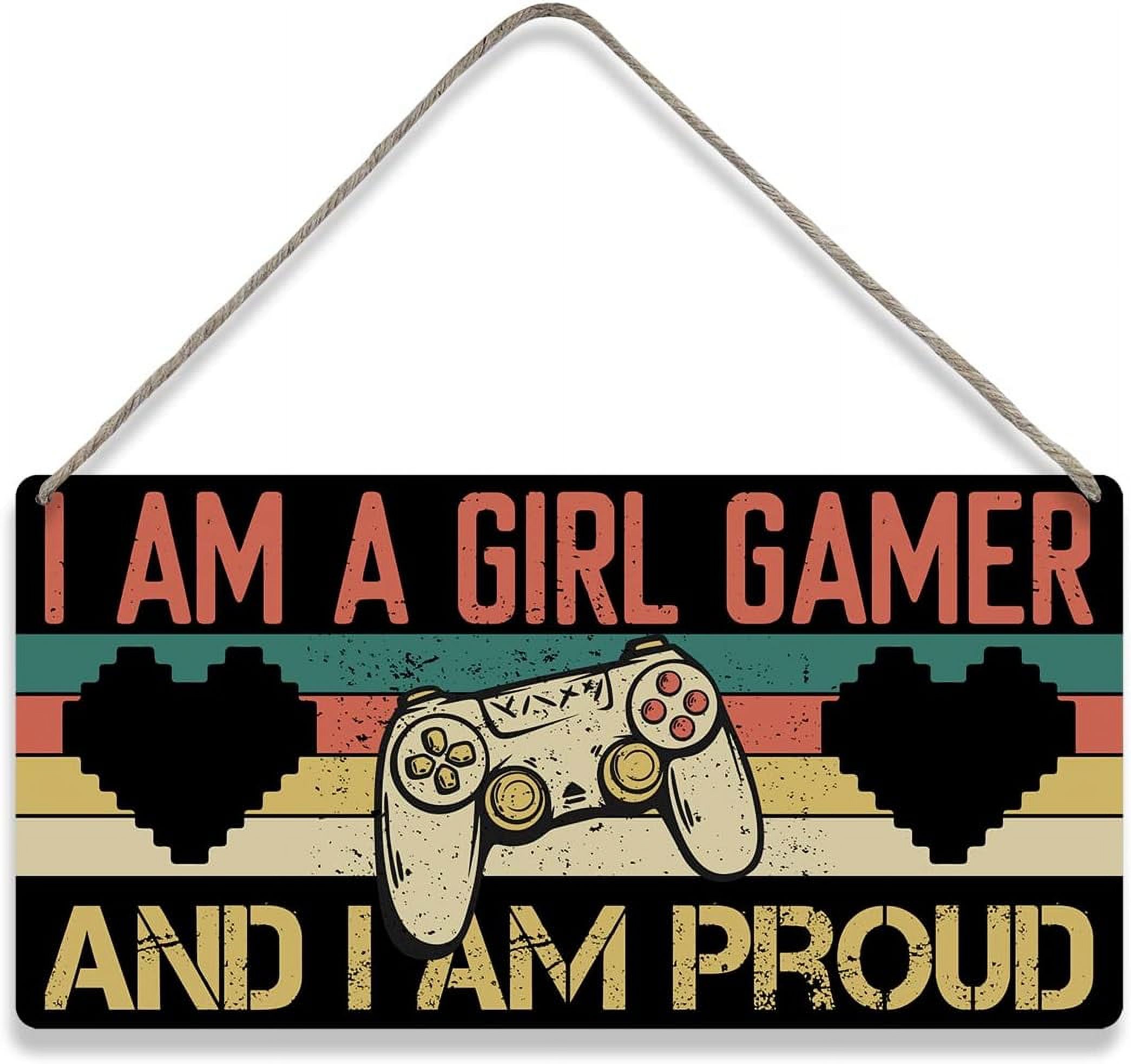 New Door Sign 10x5 Inch, Funny Gaming Girl Gamer Quote Sayings Wooden ...
