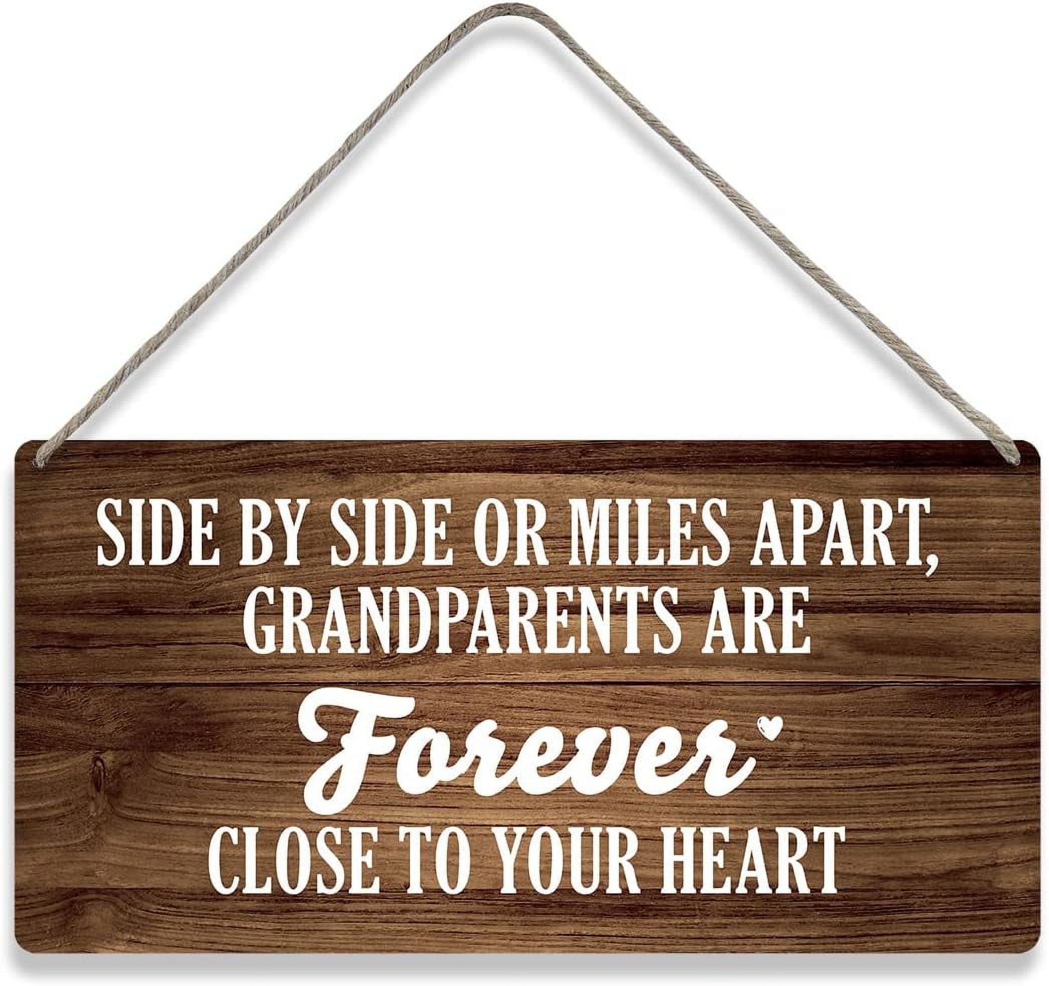 New Door Sign 10x5 Inch, Grandparents Are Forever Close to Your Heart ...