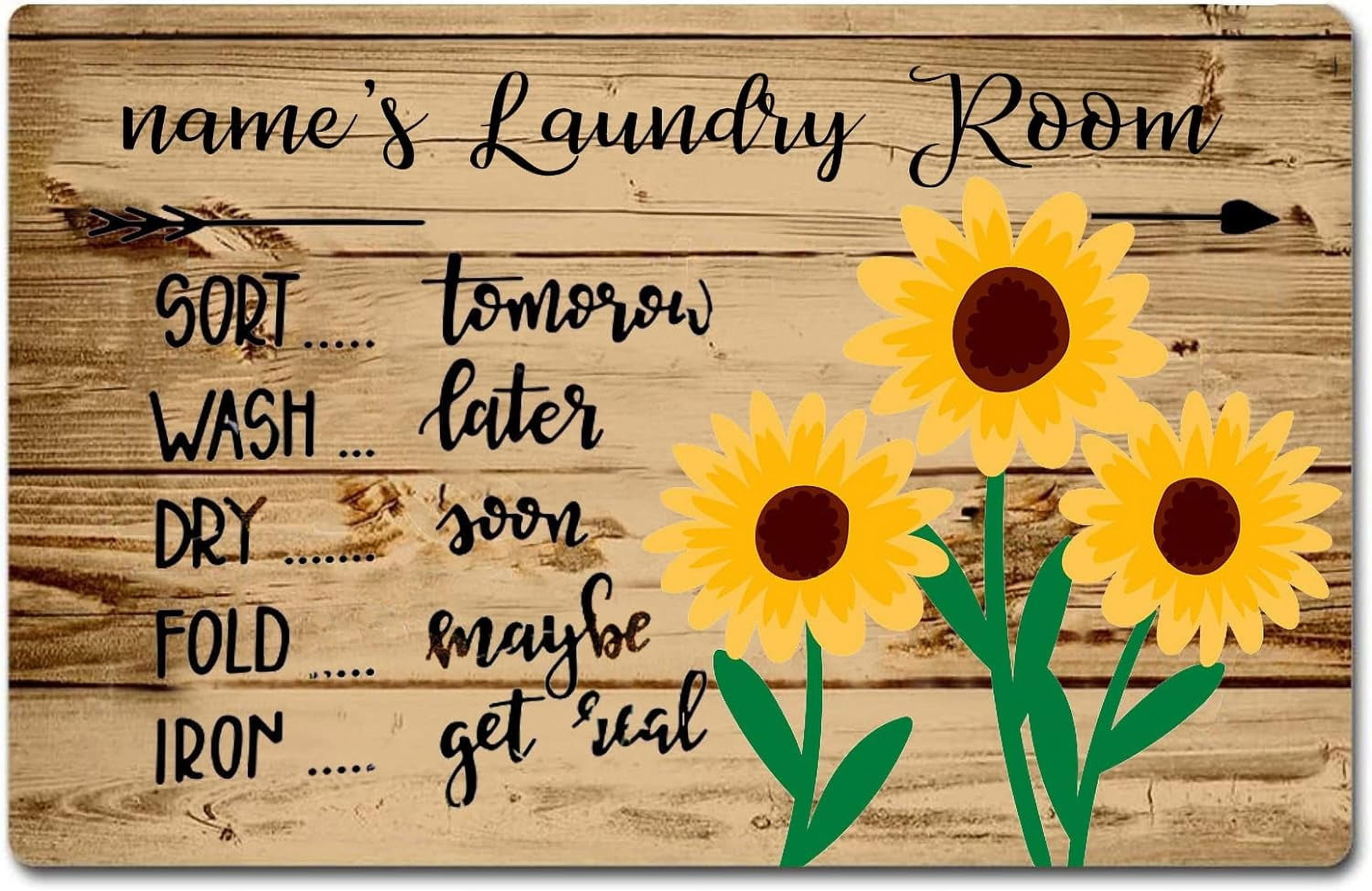 New Door Sign 10x5 Inch, Laundry Room Signs Wooden Sign Porch Decor ...