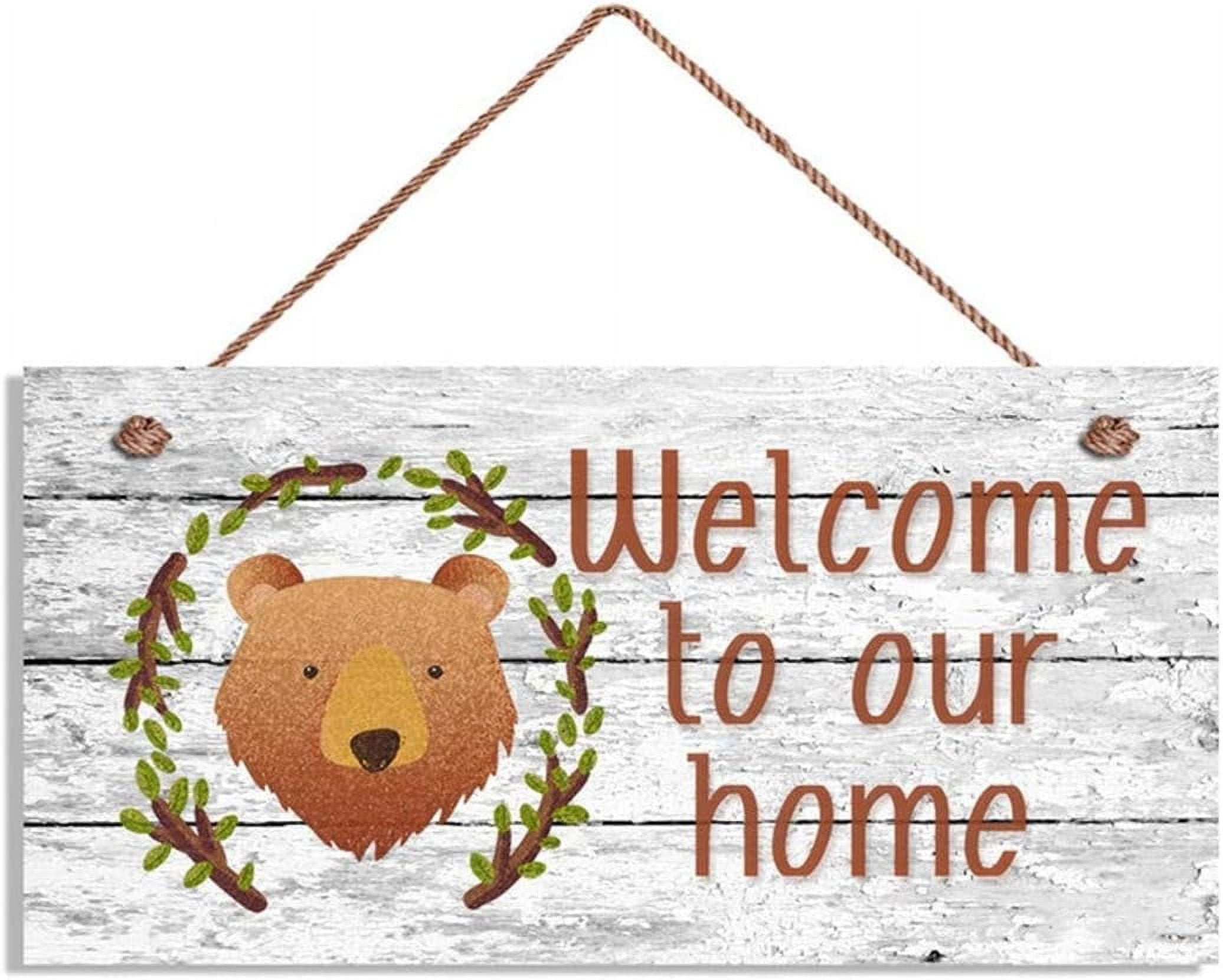 New Door Sign 10x5 Inch, Welcome to Our Home Sign Wooden Sign Porch ...