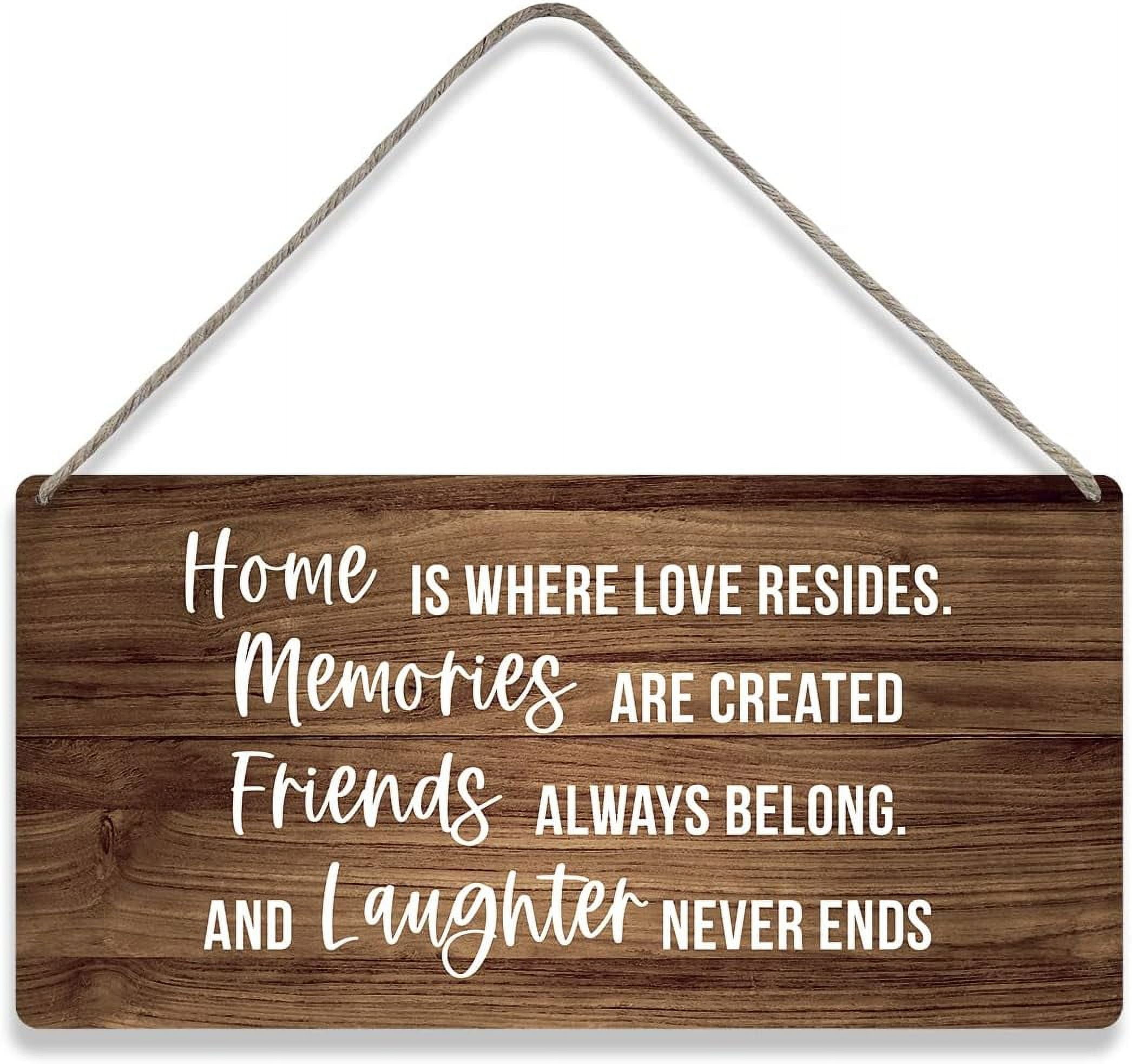 New Door Sign 8x12 Inch, Home is Where Love Resides Wooden Sign Porch ...