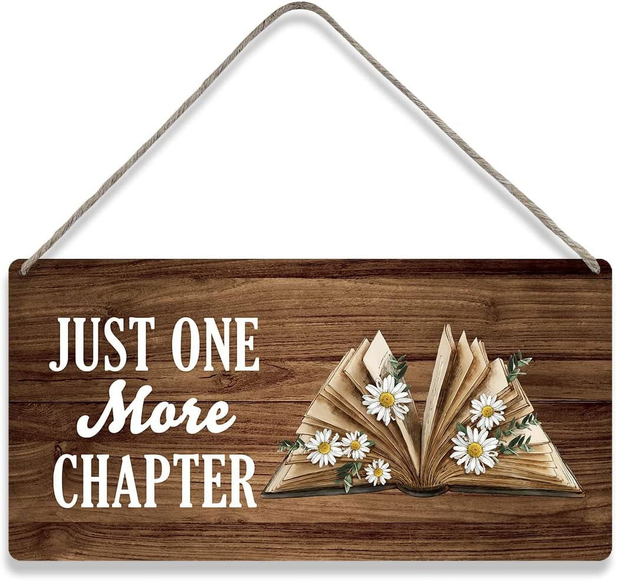 New Door Sign 8x12 Inch, Just One More Chapter Wooden Sign Porch Decor ...