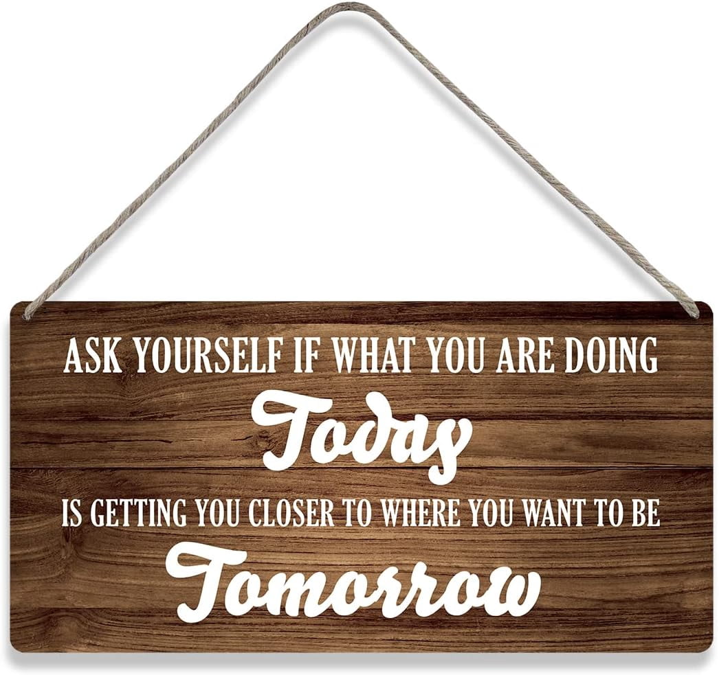 New Door Sign 8x12 Inch, What You Are Doing Today Wooden Sign Porch ...