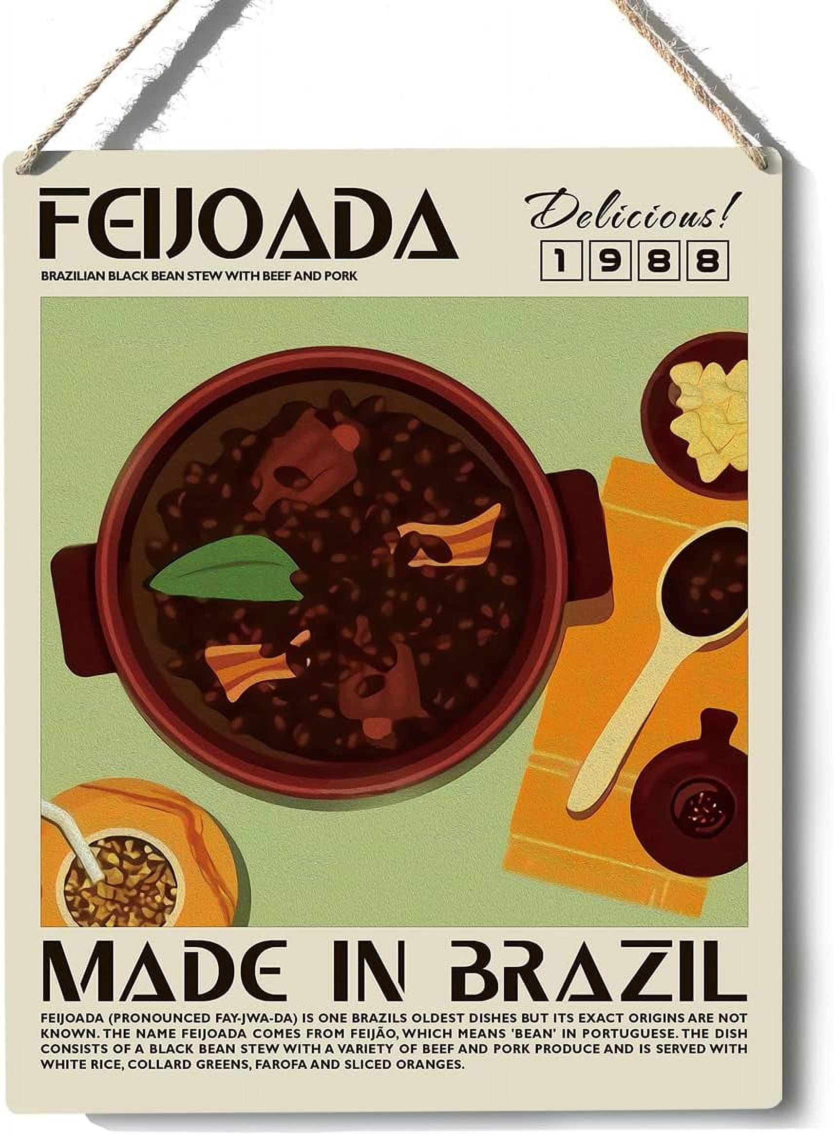 New Door Sign Feijoada Wooden Sign Porch Decor Hanging Wooden Wall Sign ...