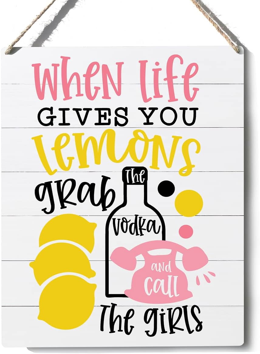New Door Sign Kitchen Lemon Sign Farmhouse Gives You Lemons Grab the ...