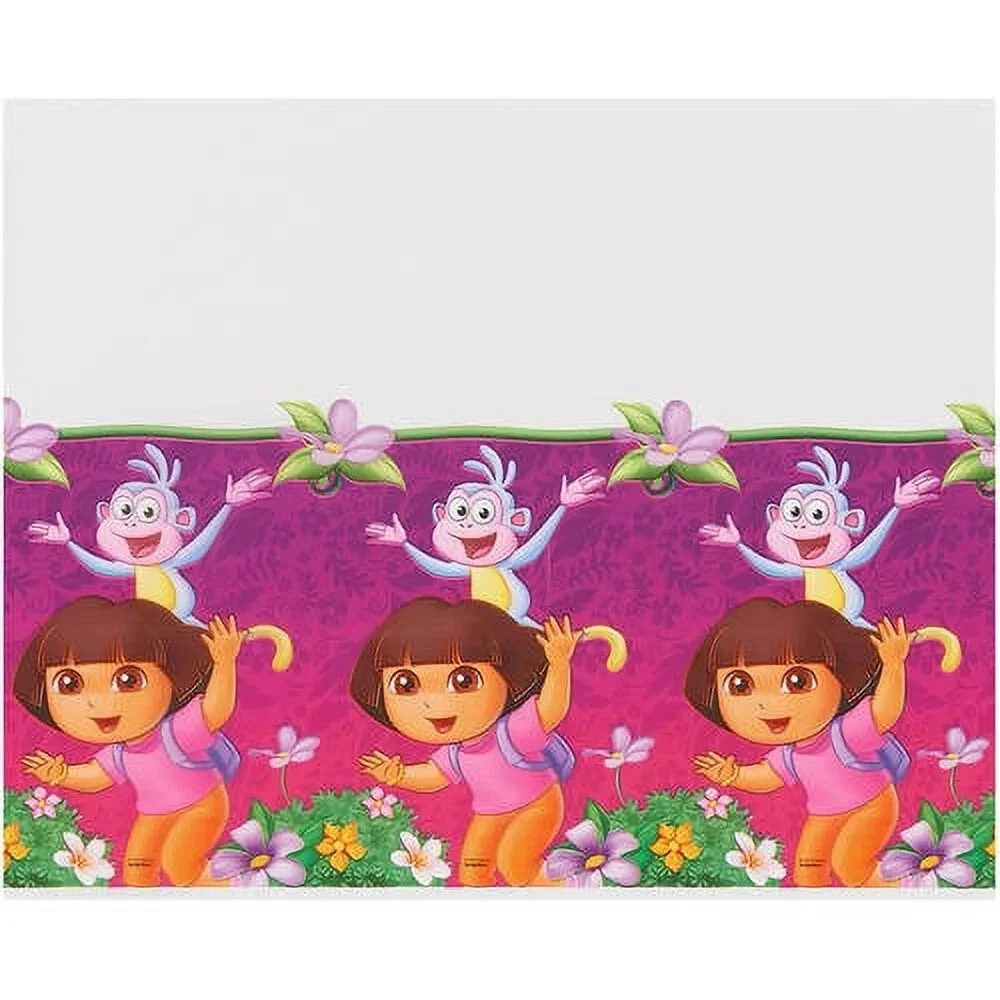 New Dora The Explorer Plastic Table Cover Flower 54X96 - Walmart.com