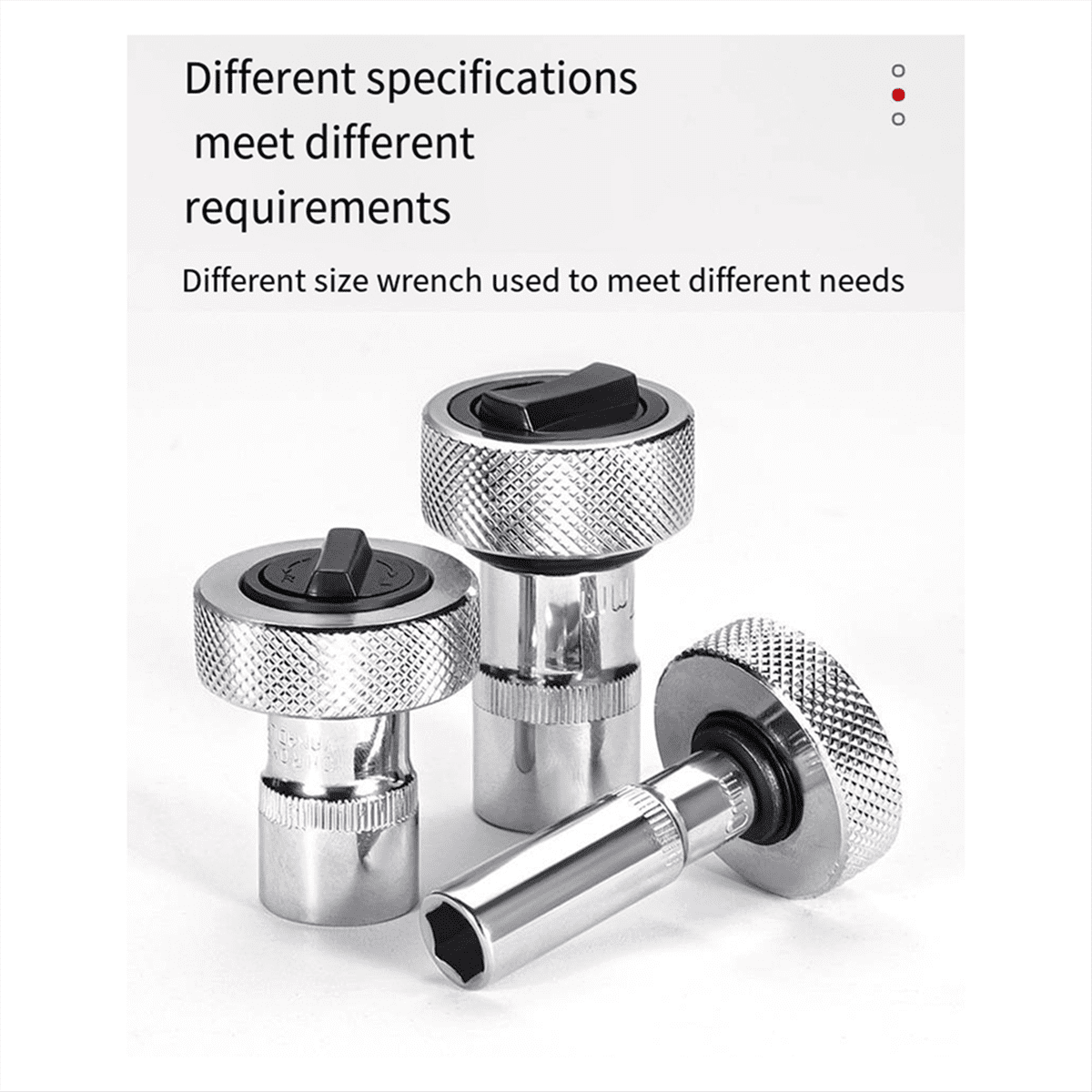 New Double Sided Thumb Wheel Ratchet Wrench Set, Palm Wrench, 1/4In 3 ...