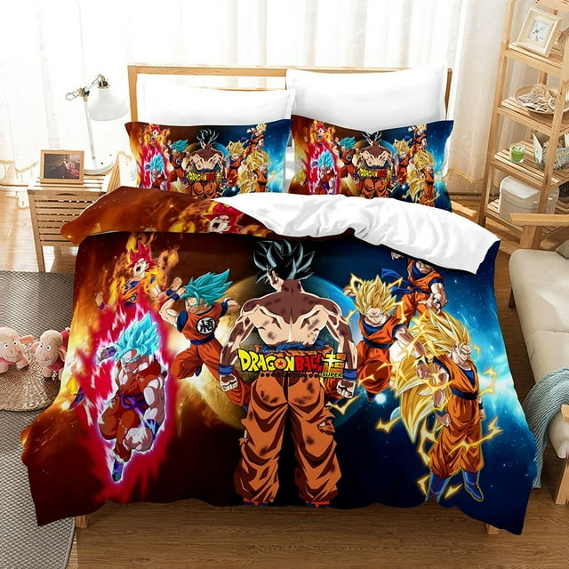 Cool Dragon Ball Z Anime Bedspread: Goku & Vegeta Twin Full Queen ...