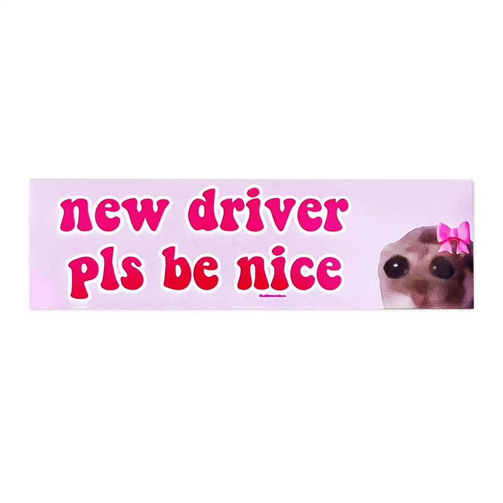 New Driver Funny Sticker Nice Driver Car Sticker Safer Driving ...