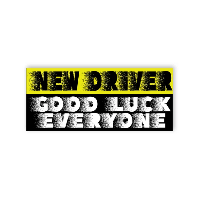 New Driver Goodluck Everyone Sticker Cute Anxious Driver Sticker Phone ...