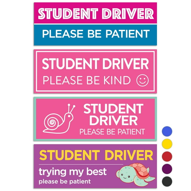 New Driver Magnet for Car Reflective Please Be Patient New Driver Signs ...