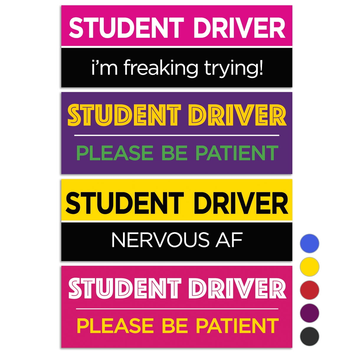 New Driver Magnet for Car Reflective Please Be Patient New Driver Signs ...