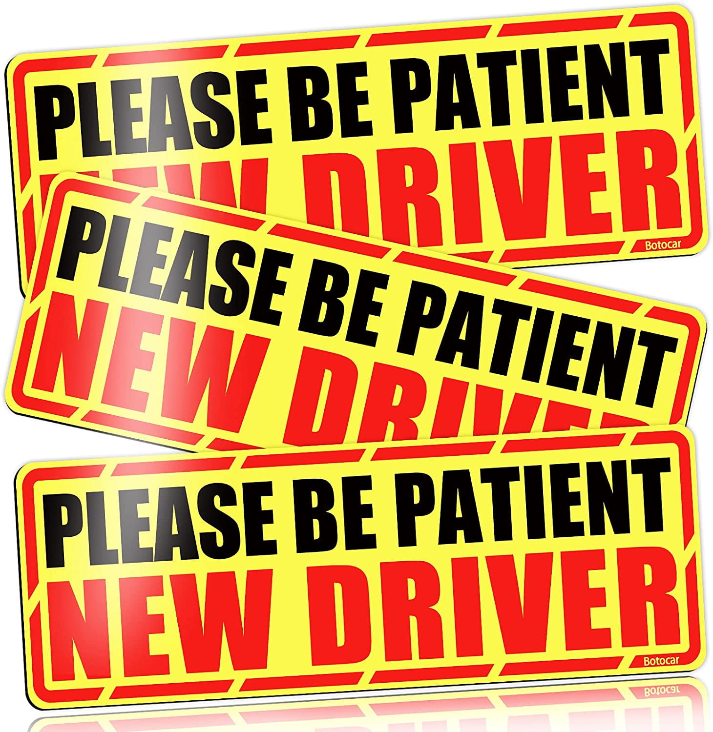 New Driver Magnet for Car, Reflective Please Be Patient New Driver ...