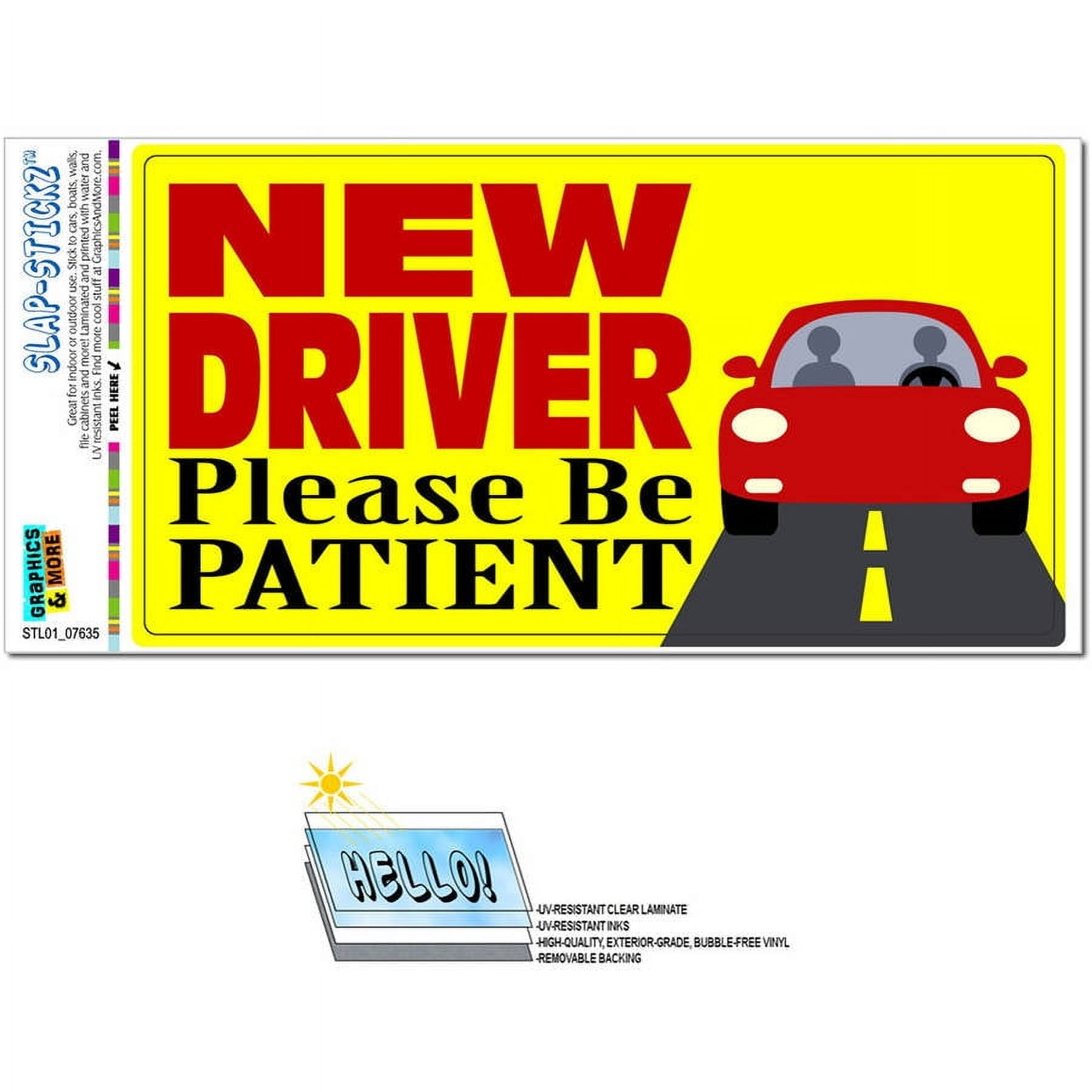 New Driver Please Be Patient Automotive Car Window Locker Bumper ...