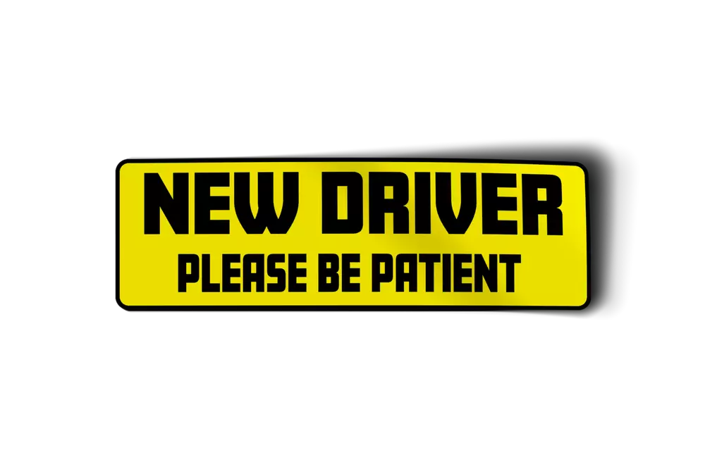 New Driver Please Be Patient Car Sticker Phone Decal Water Bottle ...