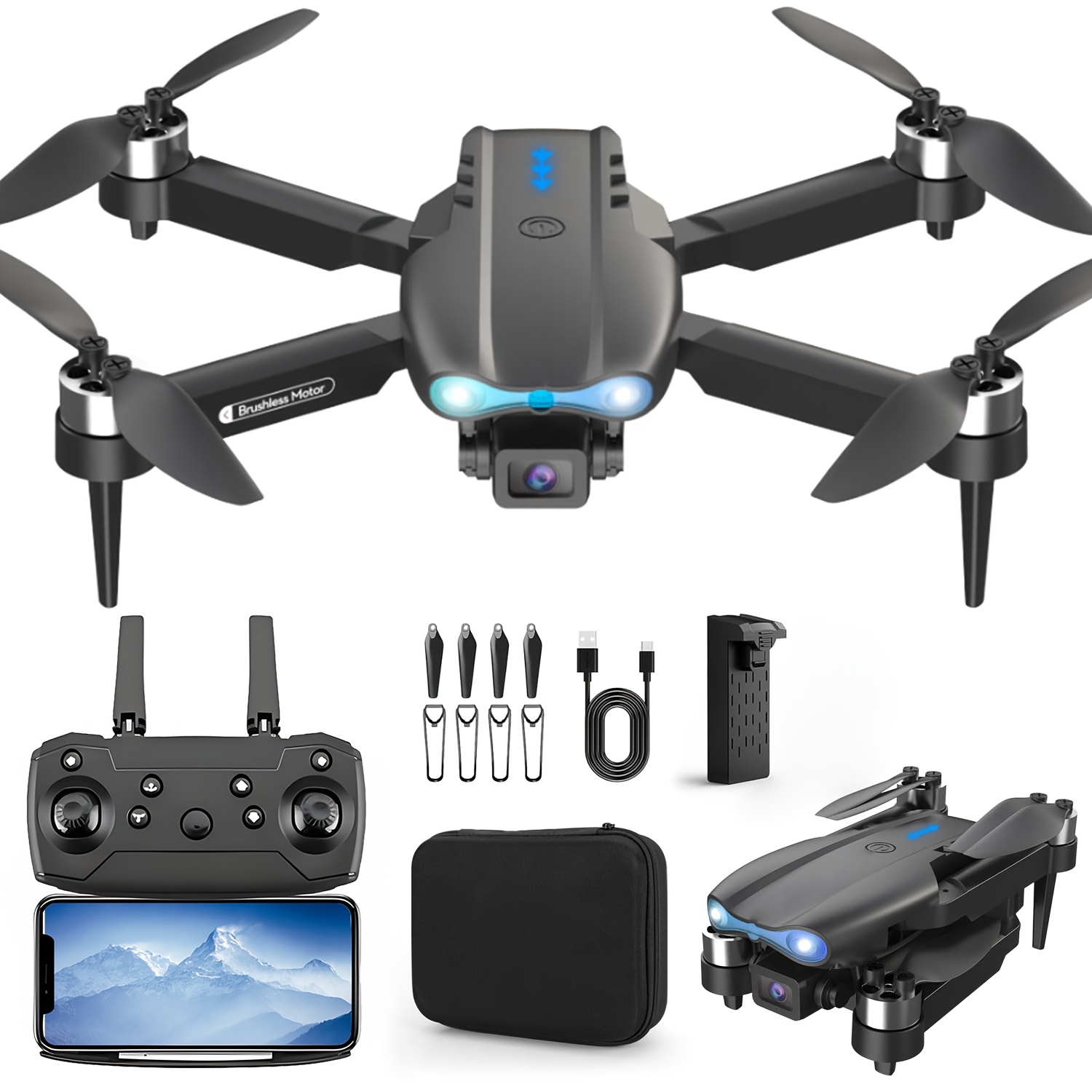 2025 New Professional RC Drone - 2 Batteries, Dual High-Quality Cameras ...