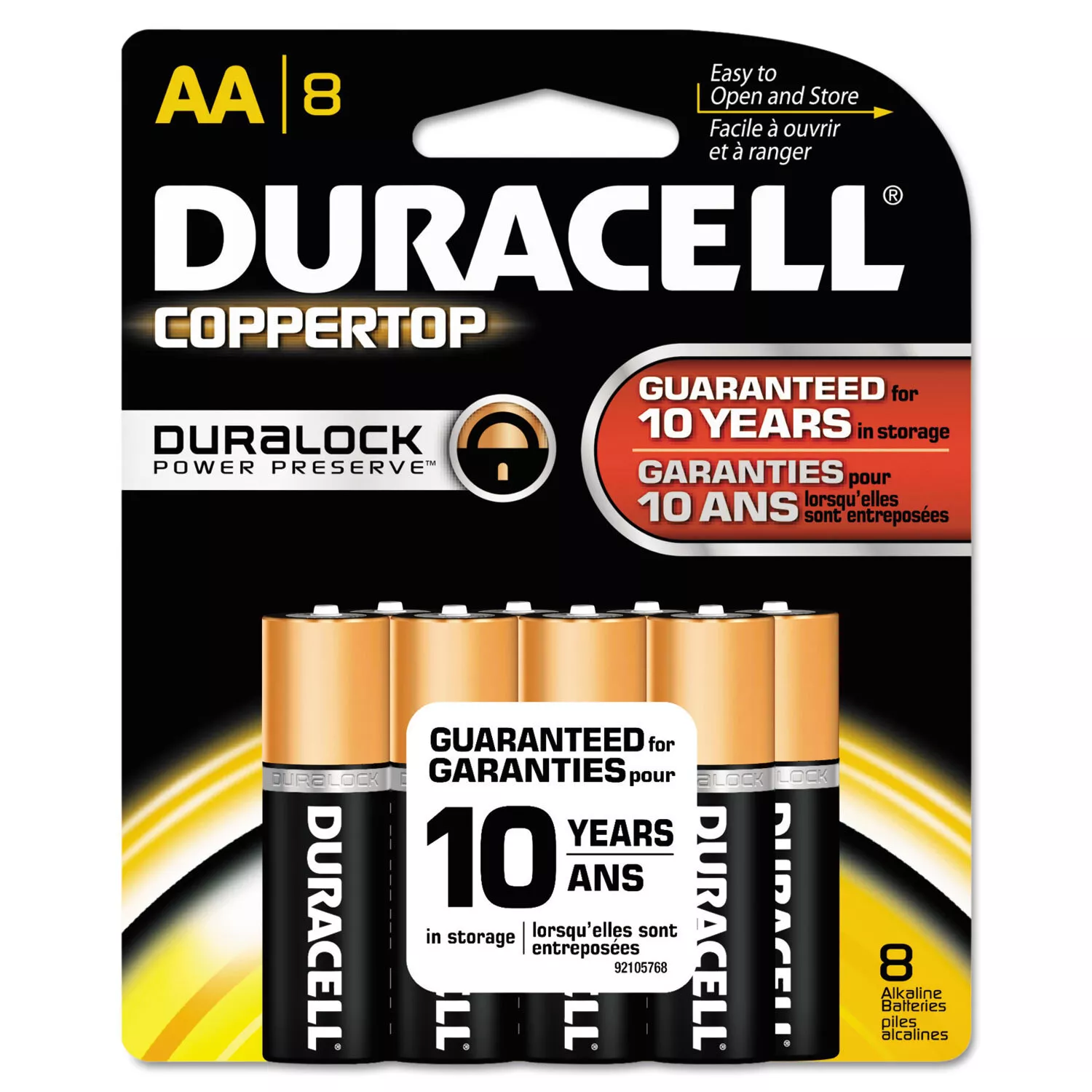 New Duracell CopperTop Alkaline Batteries with Duralock Power Preserve Technology AA - Walmart.com