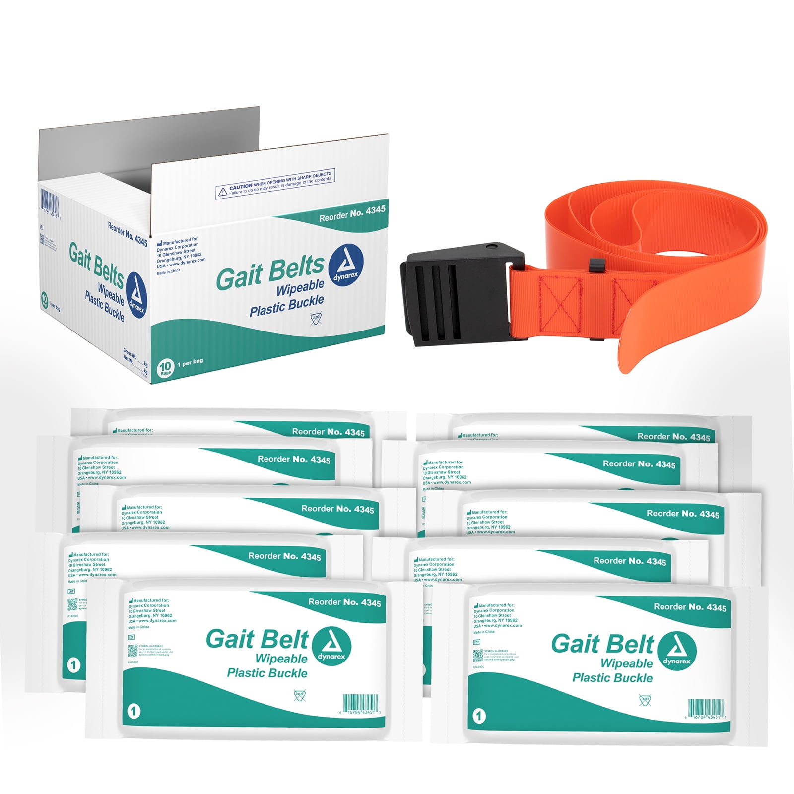 Dynarex Wipeable Gait Belts, Ensures Safe Patient Transfer & Physical ...
