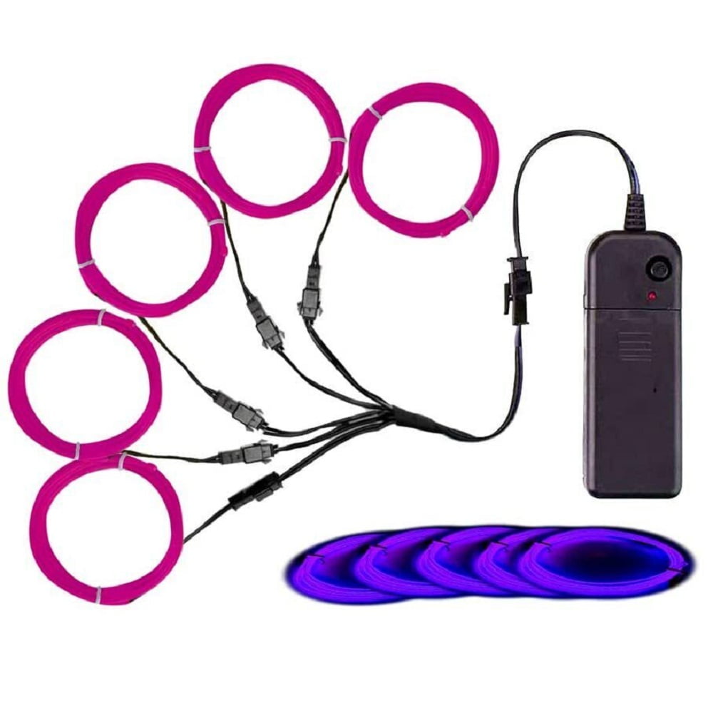 New EL Wire Neon Lights Kit Portable AA Battery Inverter for Party DIY ...