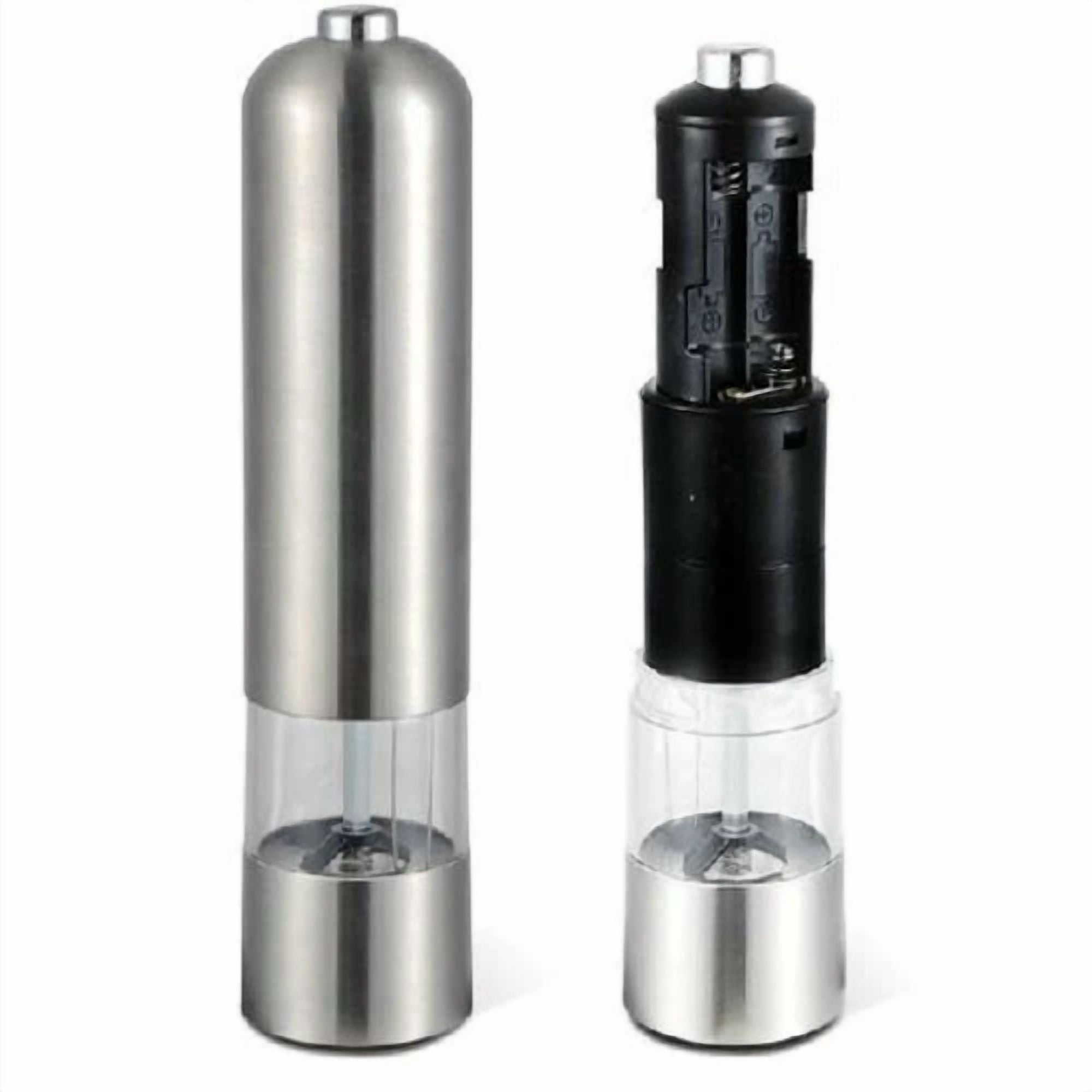 New Electric Spice Salt Pepper Mill Grinder Stainless Steel Muller Bar ...