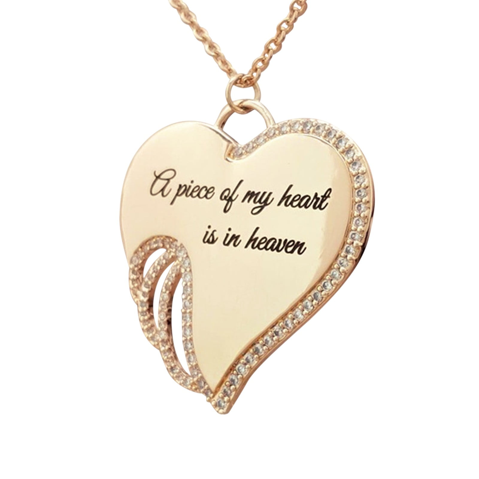 New Encrusted Angel Wing Love Rhinestone Necklace For Women It Not ...