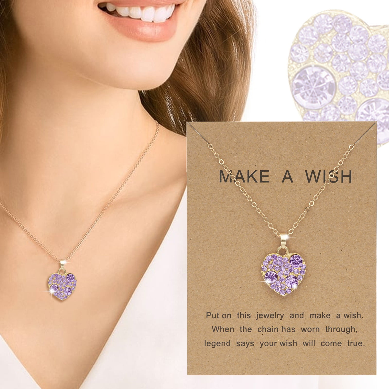 New Encrusted Collarbone Necklace Women Fashion Paper Card Necklace ...