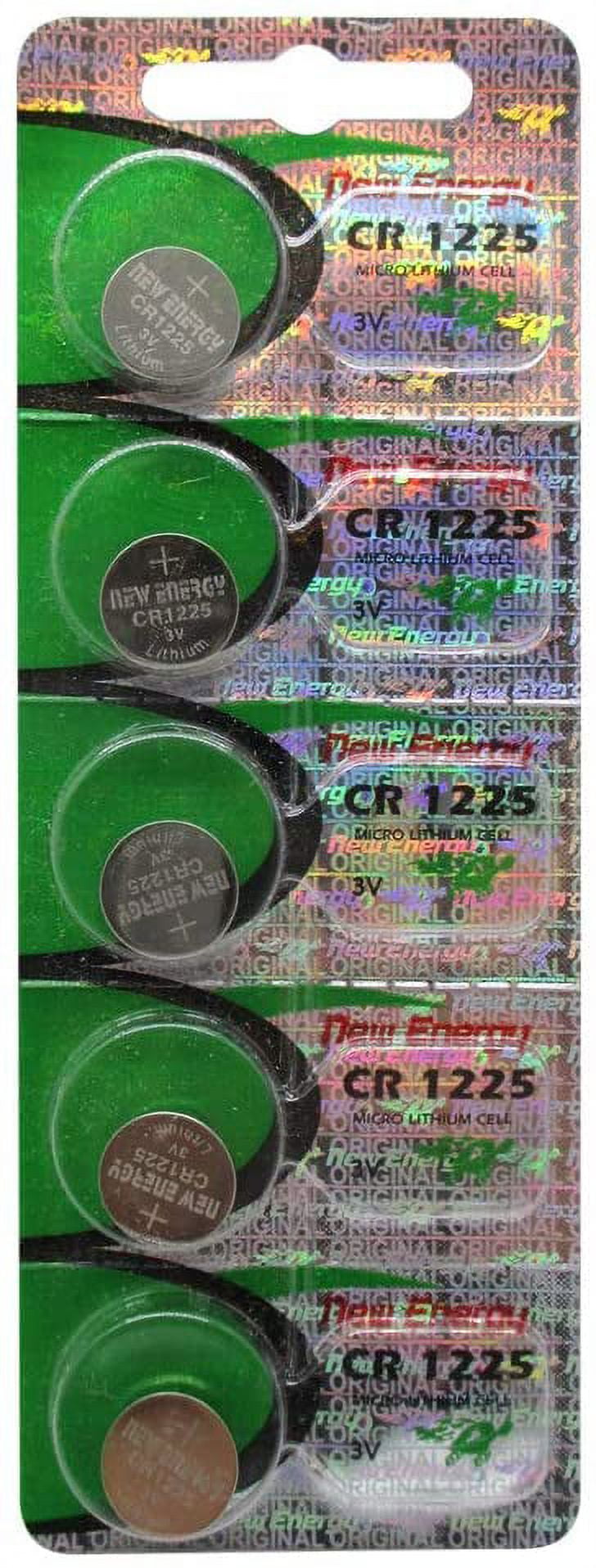 New Energy Premium CR1225-5 Batteries - 3 Volt 48 mAh - CR1225 - Walmart Business Supplies