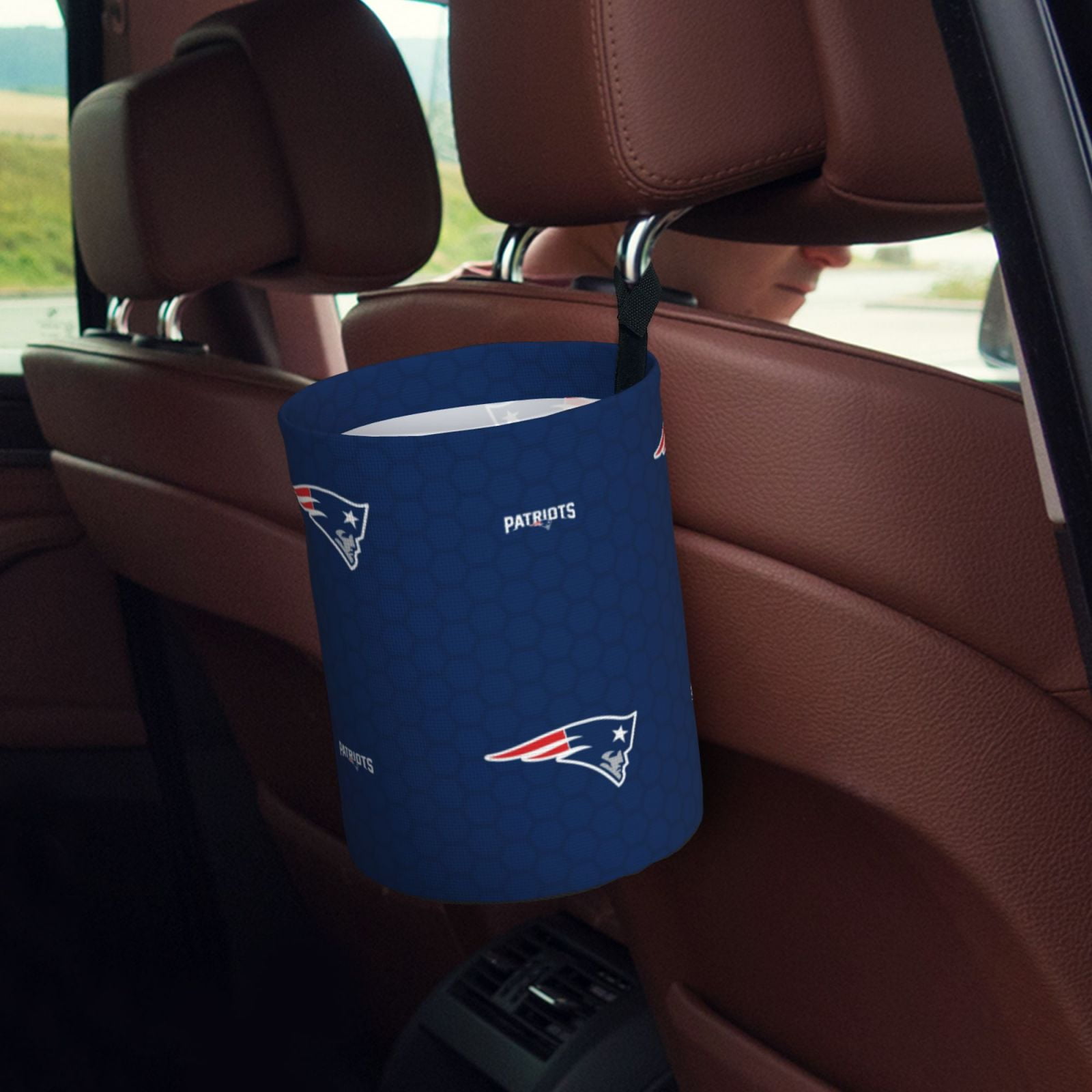 New_England America Football Team-Inspired Car Trash Can - 600D Oxford ...