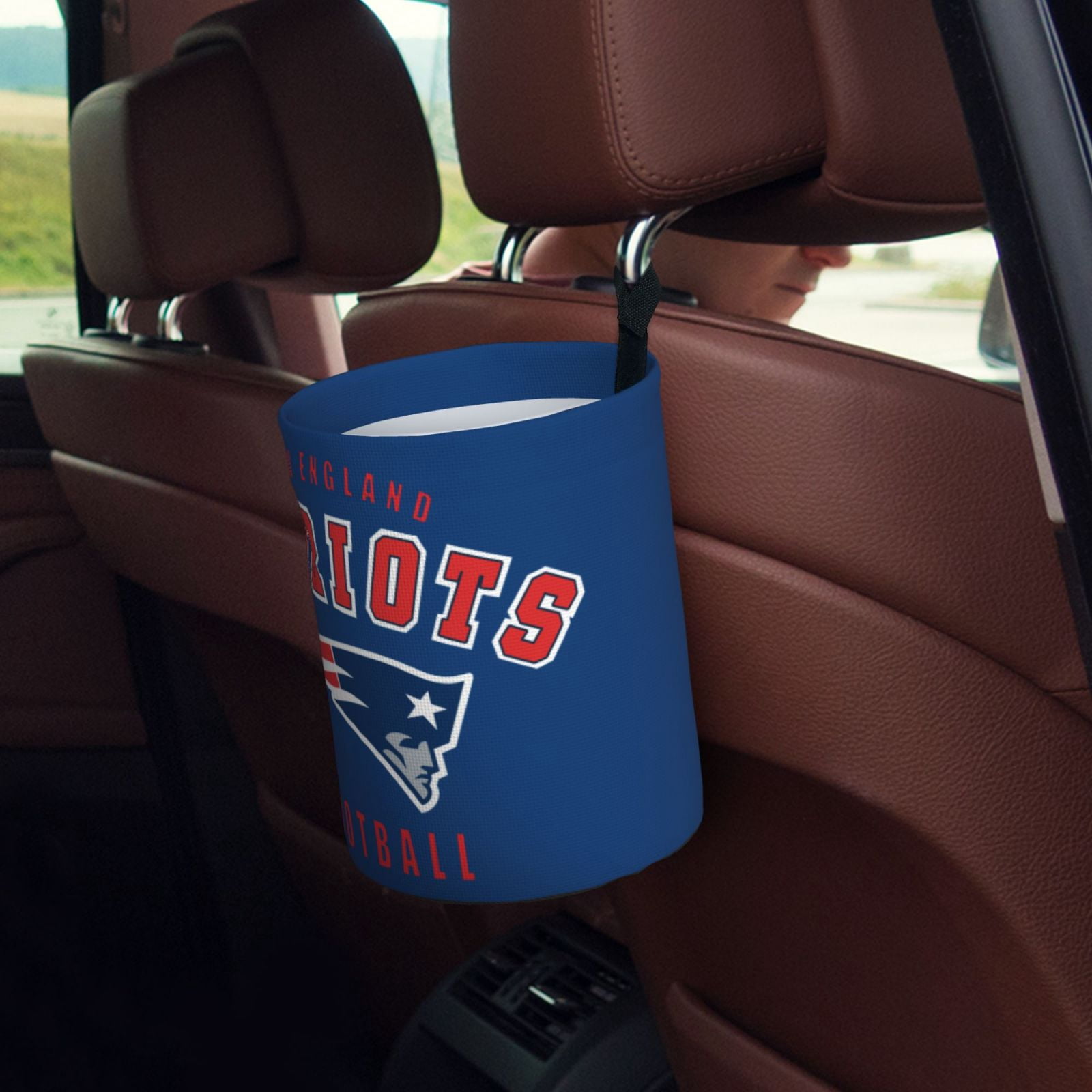New_England America Football Team-Inspired Car Trash Can - 600D Oxford ...