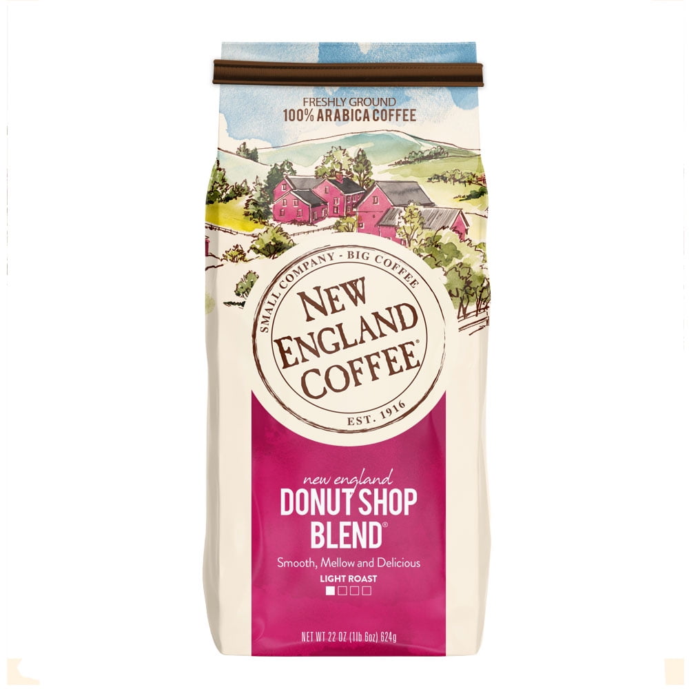New England Coffee Donut Shop Blend Ground Coffee, 22 oz - Walmart.com
