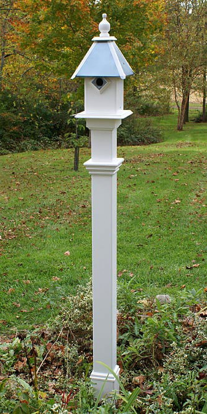 Vita New England Decorative Mounting Post, 5' White Outdoor Lamp Post ...