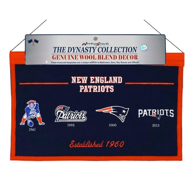 New England Football Patriots - Wall Hanging Logo Evolution Banner ...