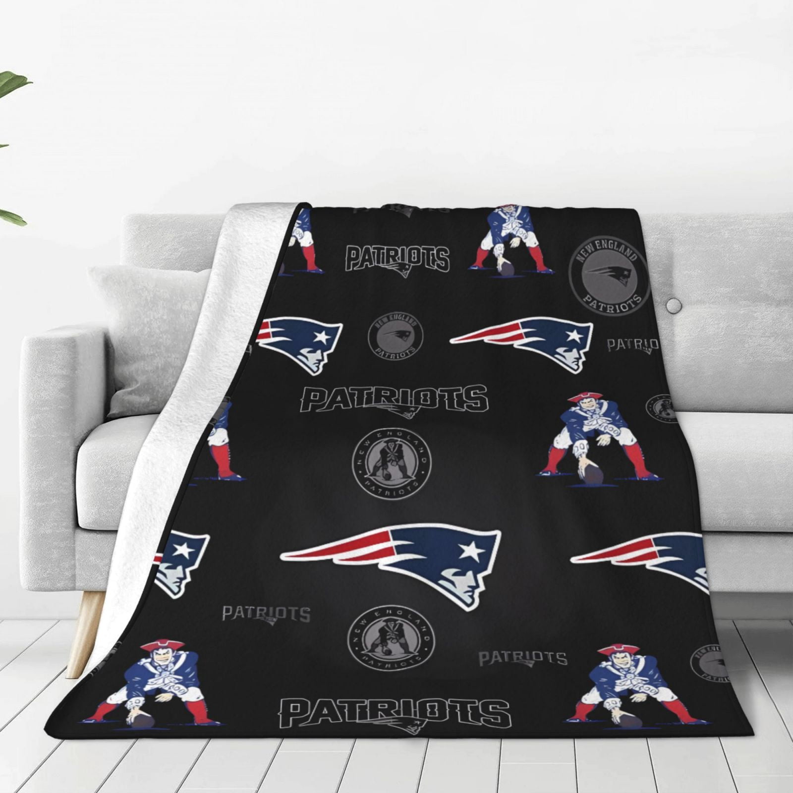 New_England Football Team-Themed Ultra-Soft Micro Fleece Blanket ...