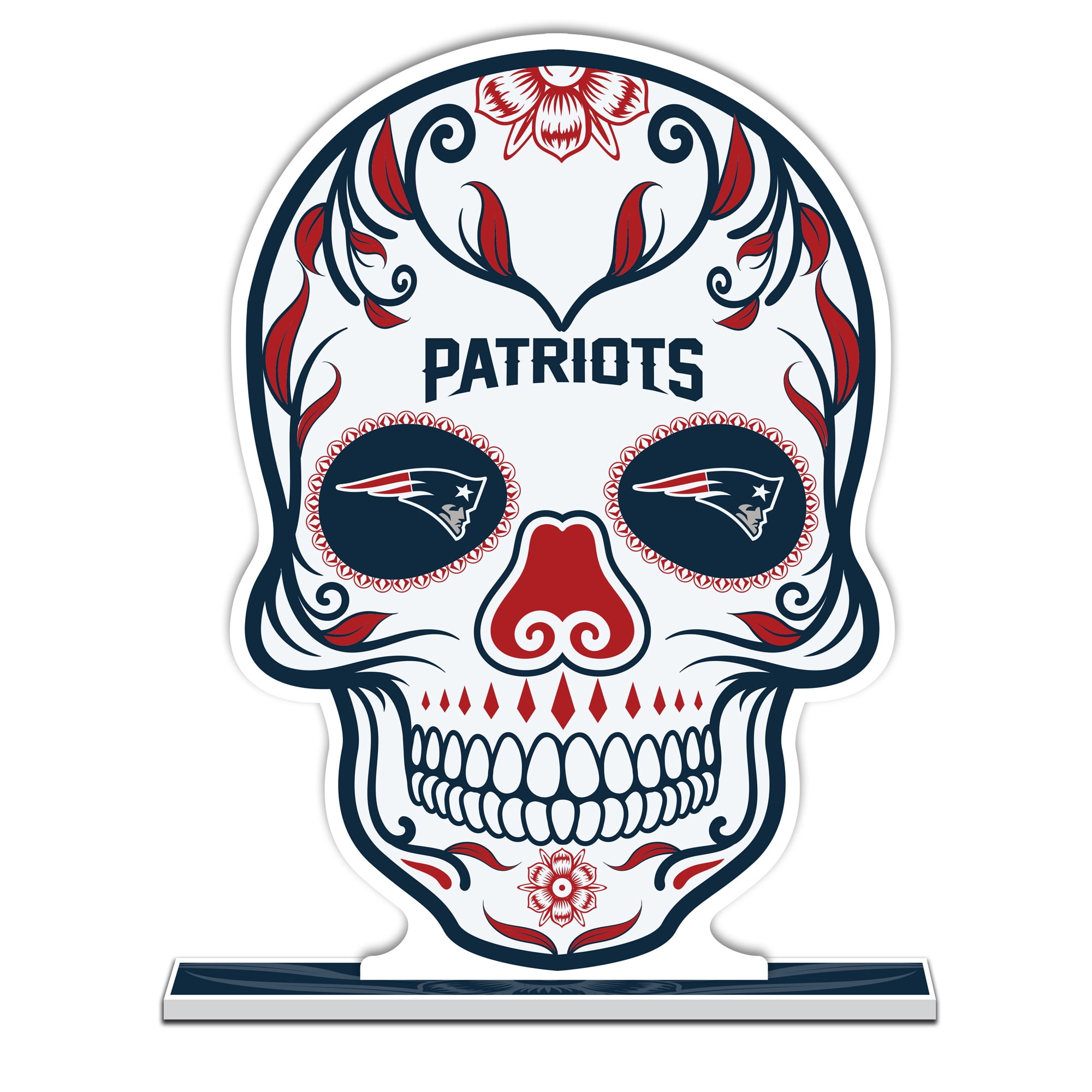 New England Patriots 10" Sugar Skull Standee - Walmart.com
